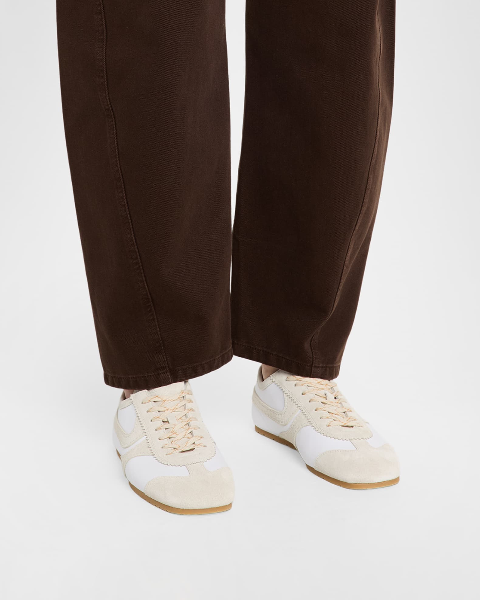 Dries Van Noten Men's Retro Leather and Suede Low-Top Sneakers | Neiman ...