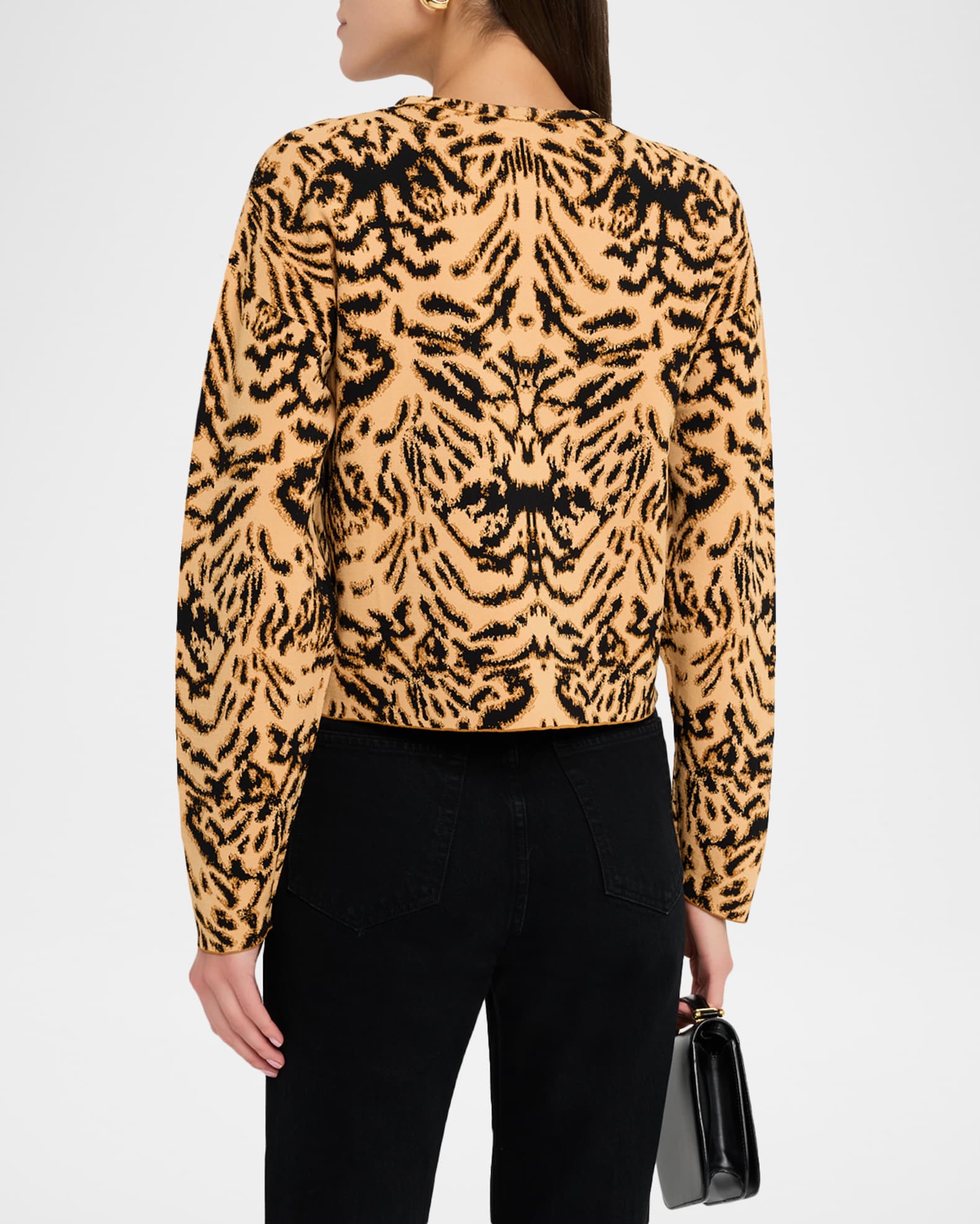 Ulla Johnson Cade Printed Jacquard Knit Pullover | Neiman Marcus