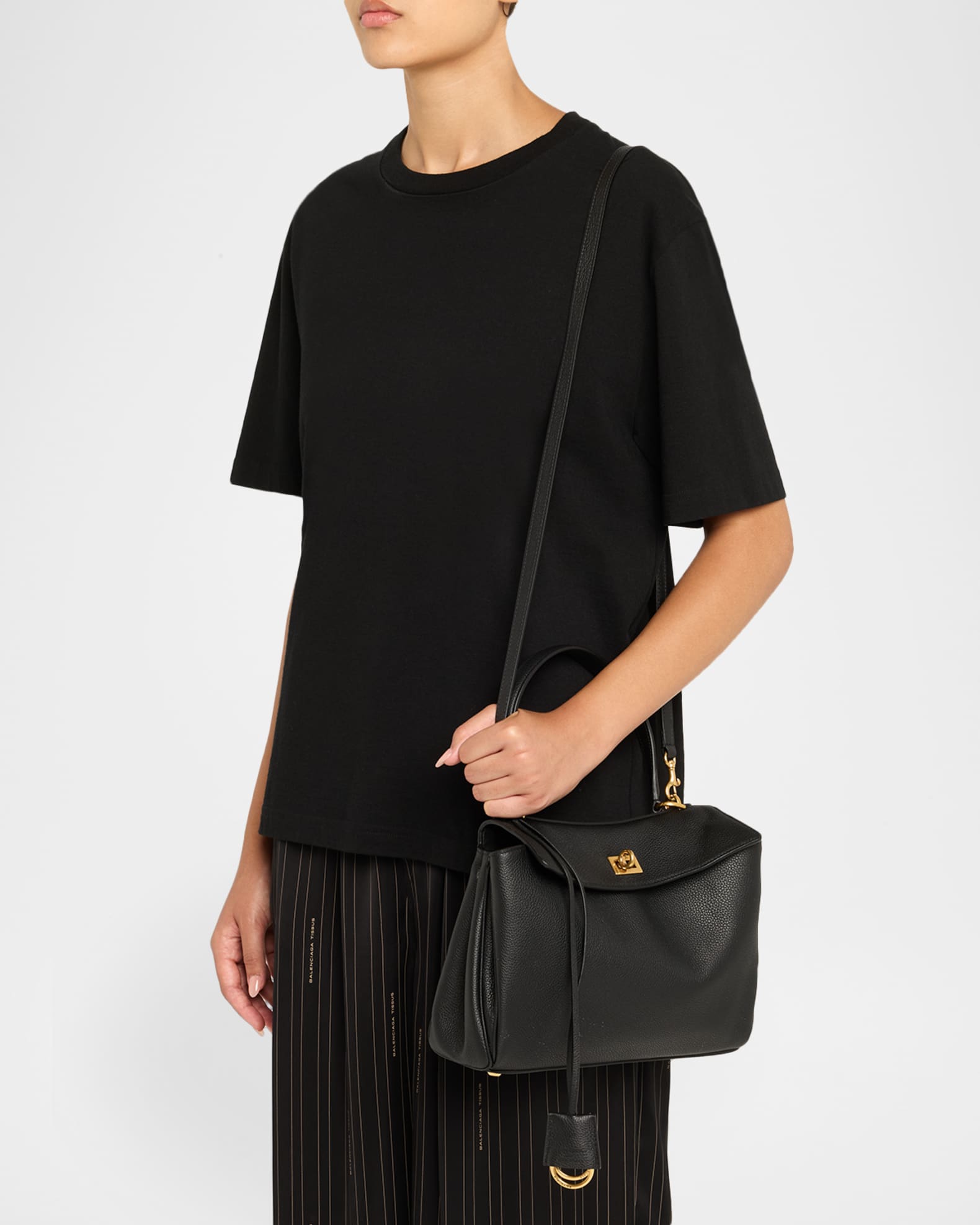 Balenciaga Rodeo Small Grained Leather Bag | Neiman Marcus