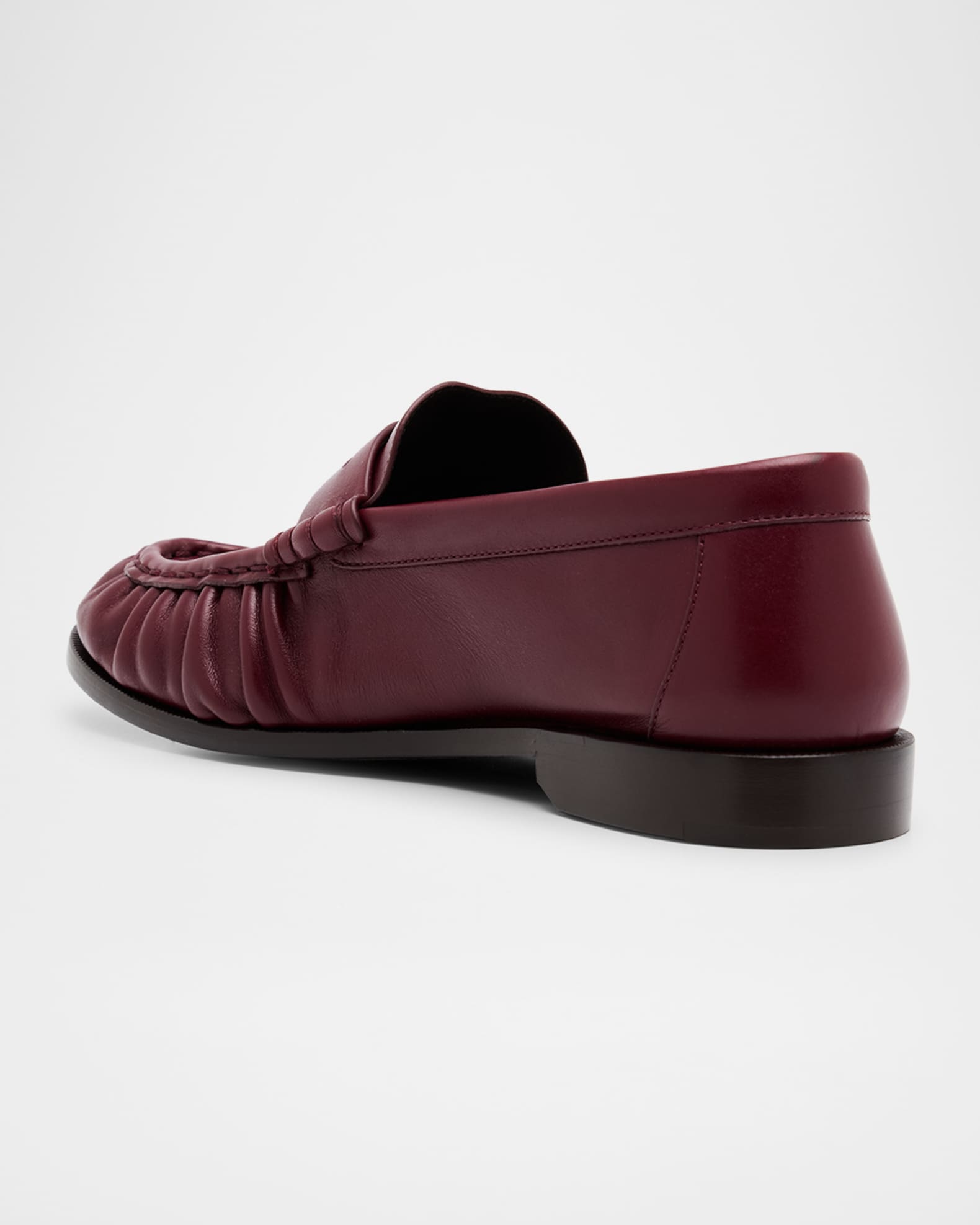 Saint Laurent Le Leather YSL Penny Loafers | Neiman Marcus