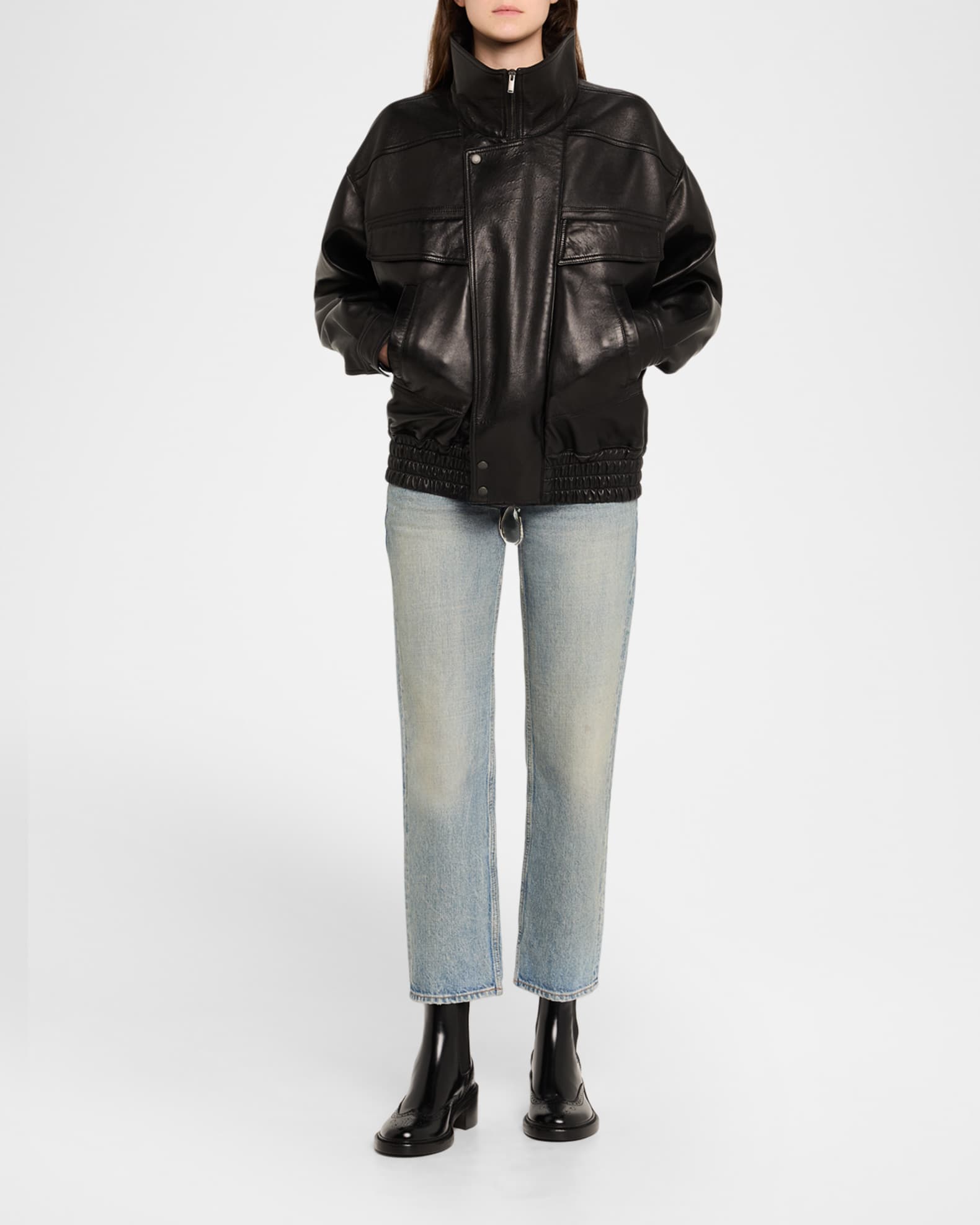 Saint Laurent Vincent Leather Chelsea Boots | Neiman Marcus