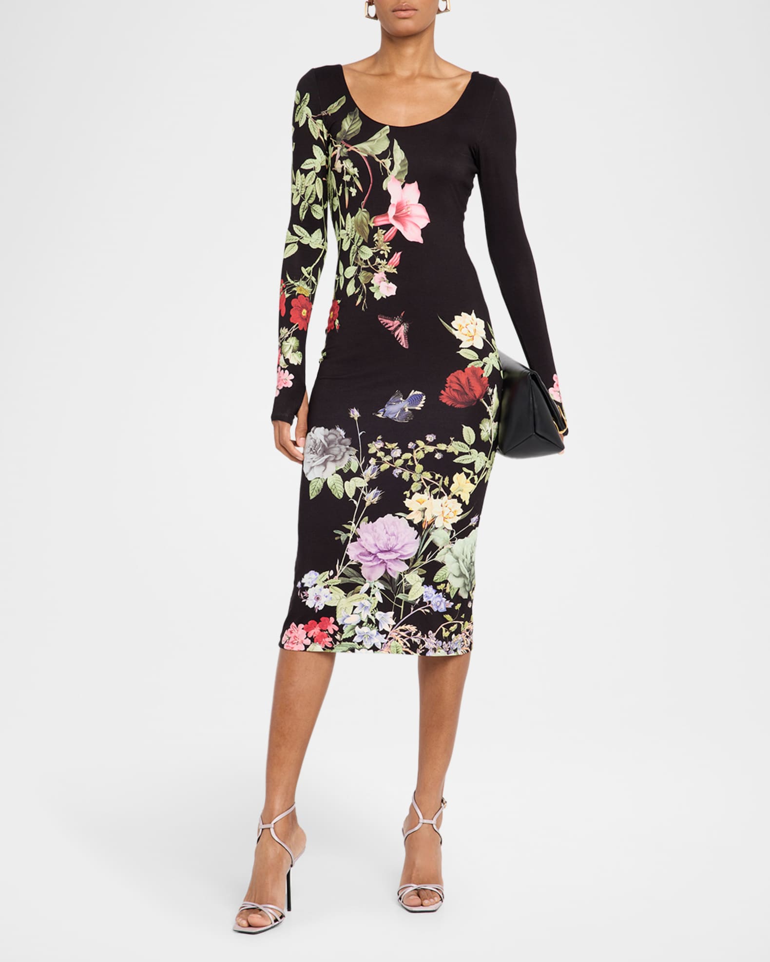 Alice + Olivia Delora Scoop-Neck Ankle Dress | Neiman Marcus