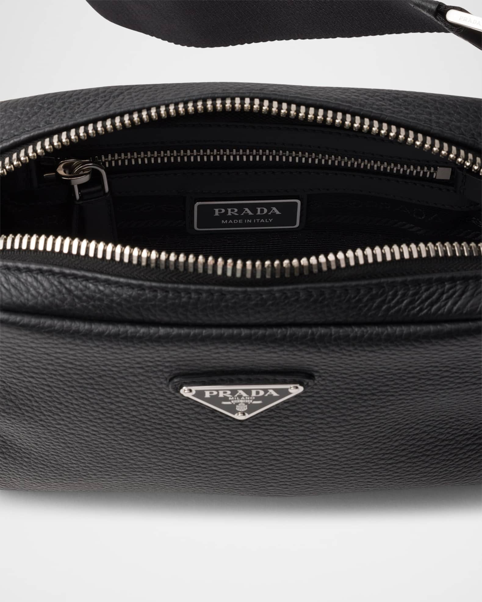 Prada Men's Leather Shoulder Bag | Neiman Marcus