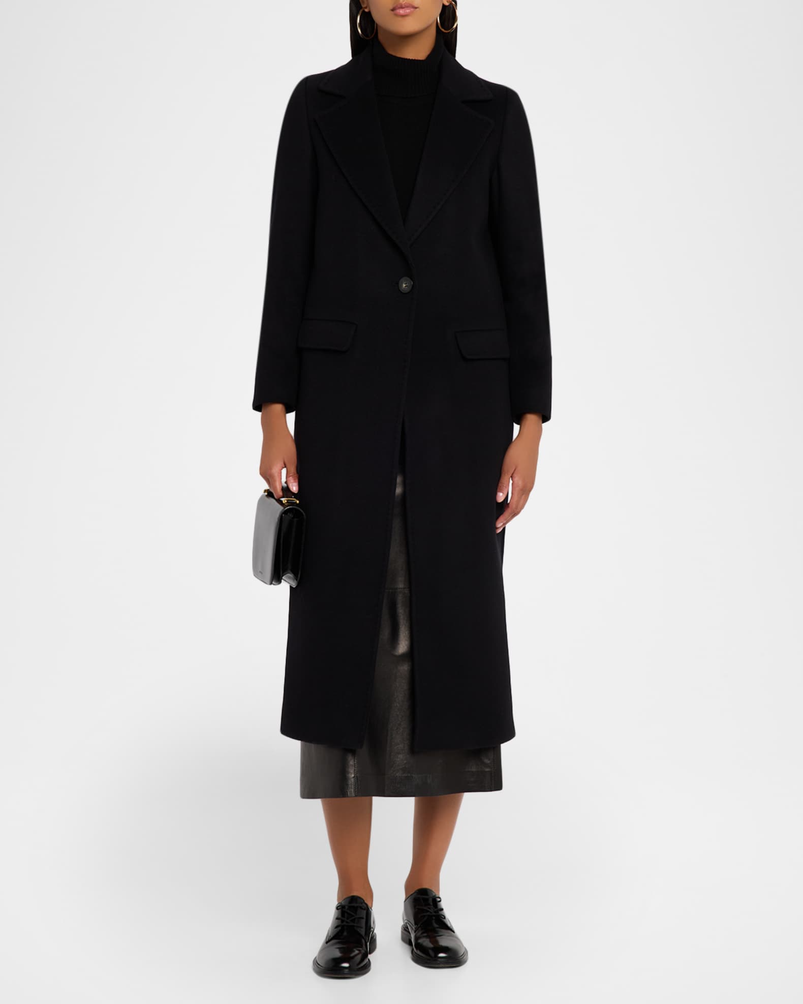 CHIARULLI Erica Mongolian Cashmere and Wool Coat | Neiman Marcus