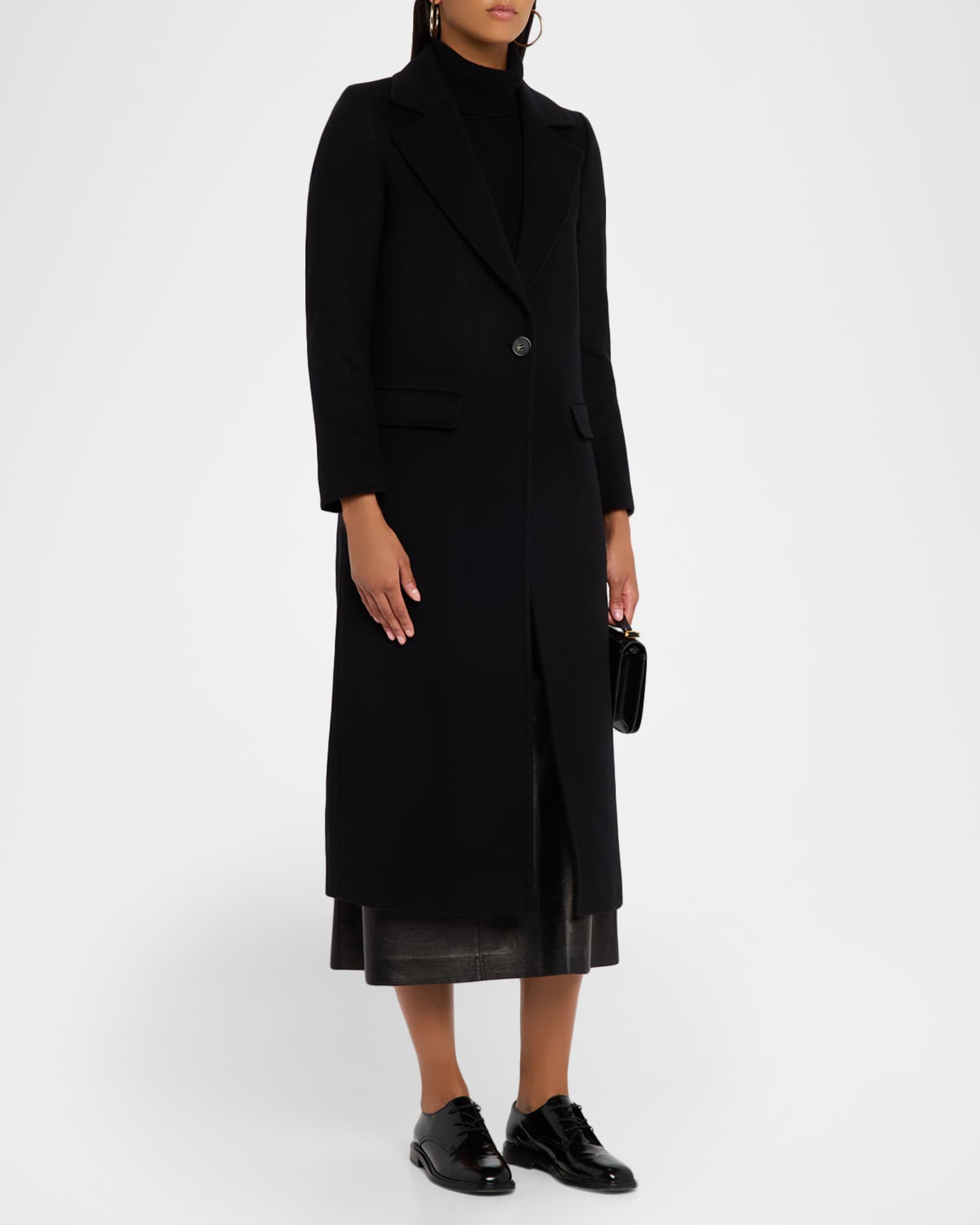 CHIARULLI Erica Mongolian Cashmere and Wool Coat | Neiman Marcus
