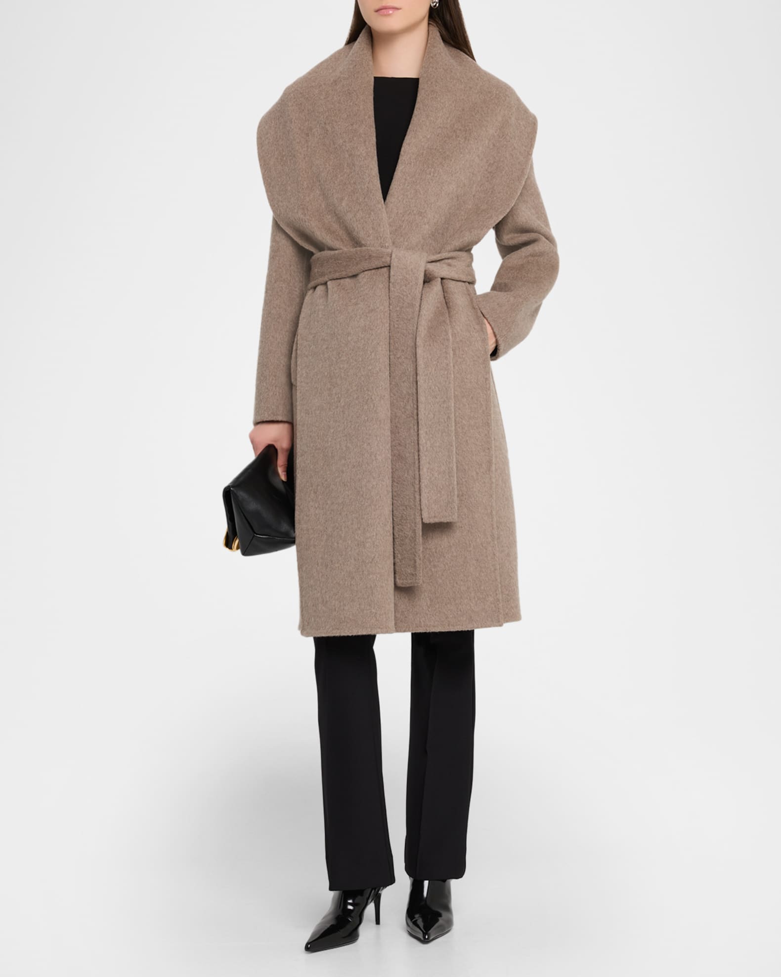 Kobi Halperin Yael Shawl-Collar Wrap Coat | Neiman Marcus