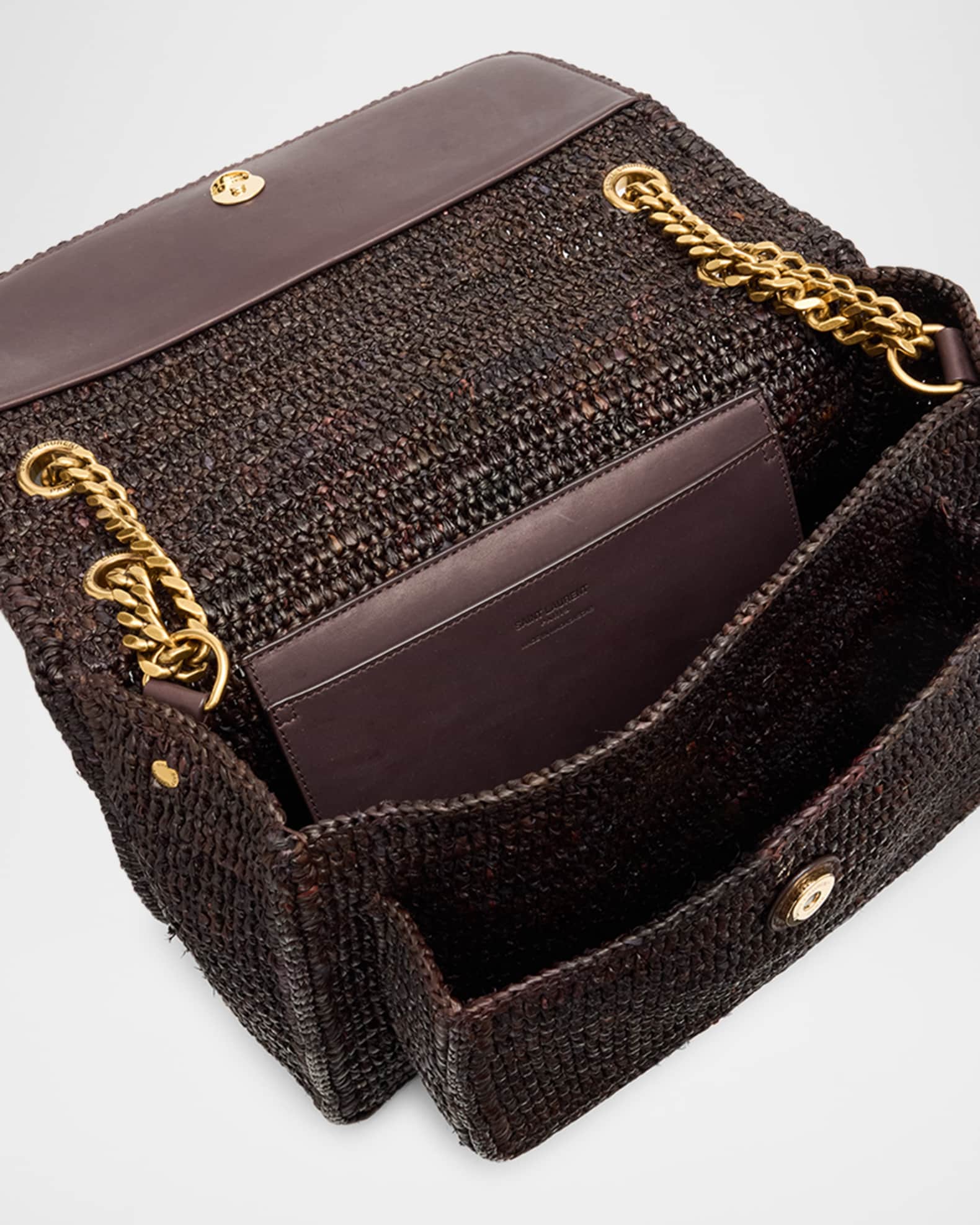 Saint Laurent Niki Medium YSL Raffia Shoulder Bag | Neiman Marcus