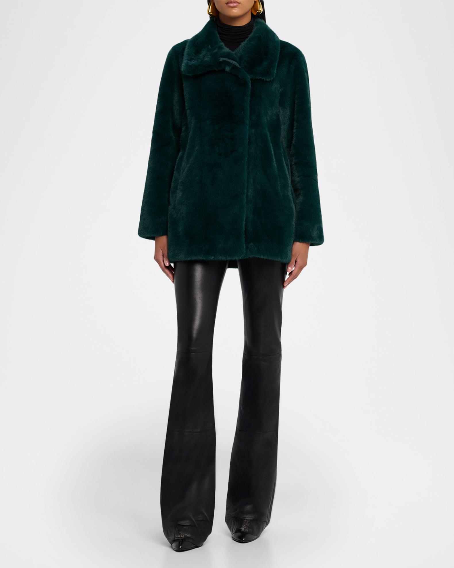 Kobi Halperin Jenny Stand-Collar Faux Fur Coat | Neiman Marcus