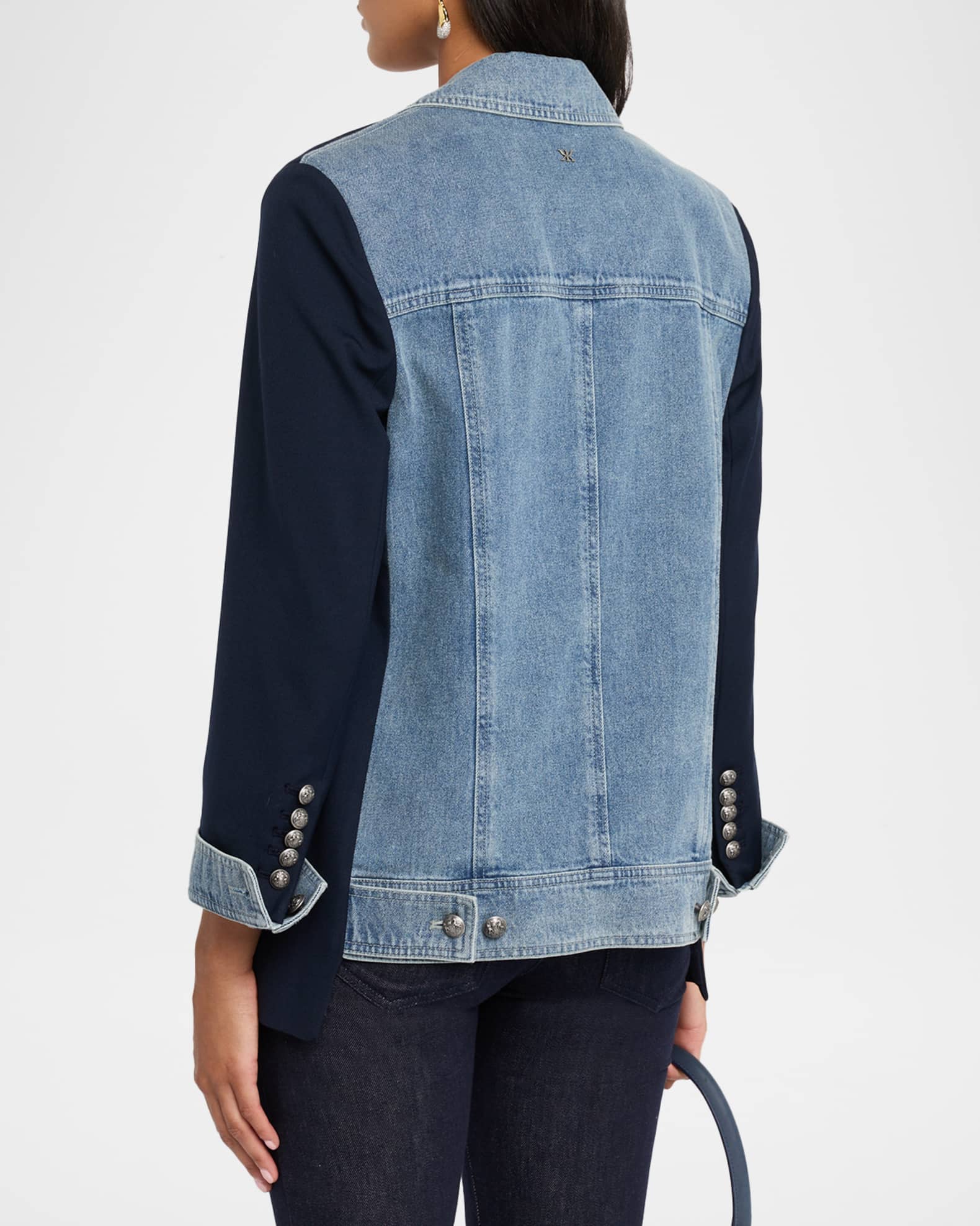 Kobi Halperin Silva Single-Breasted Mixed Media Jacket | Neiman Marcus