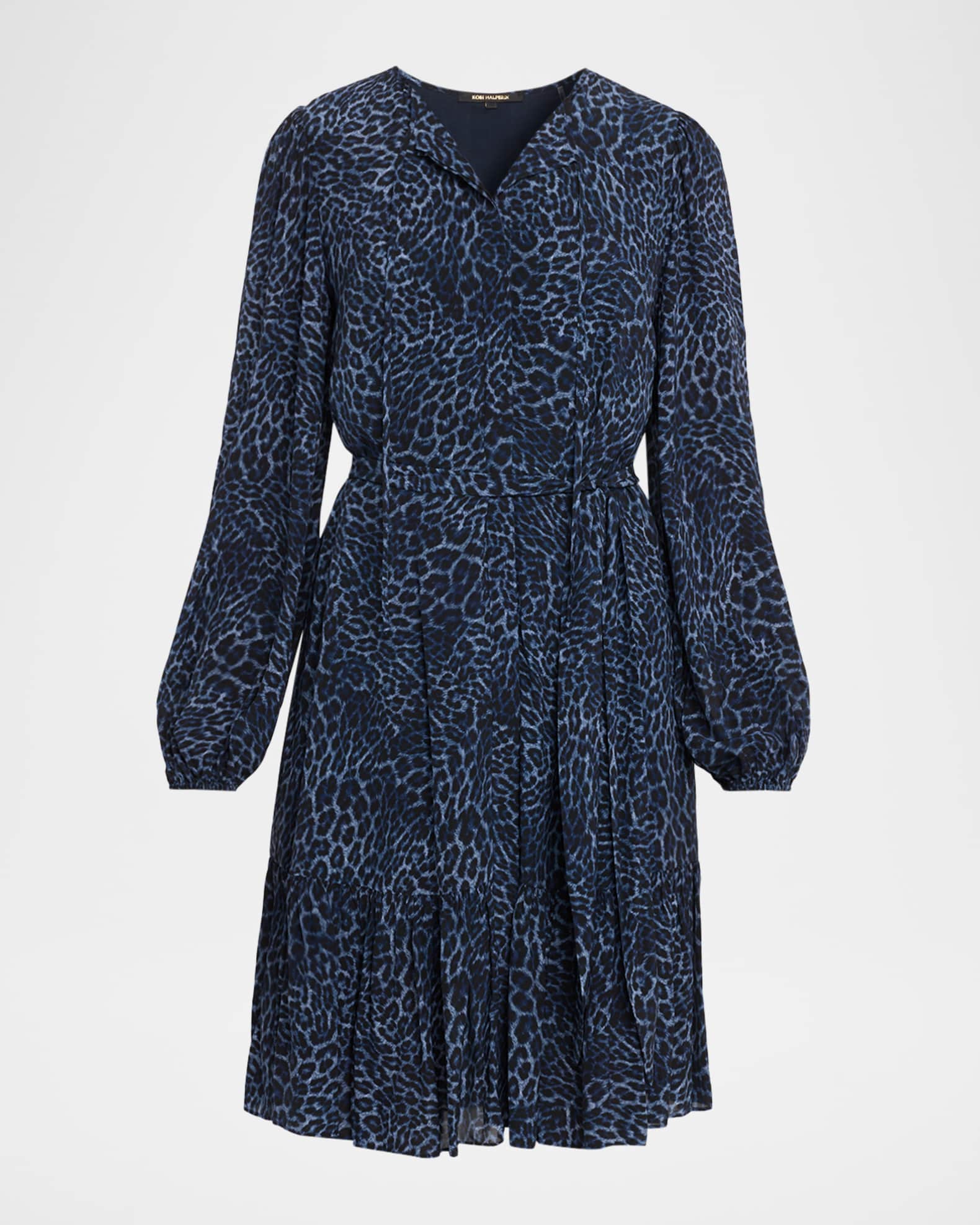 Kobi Halperin Cheryl Leopard-Print Viscose Midi Dress | Neiman Marcus