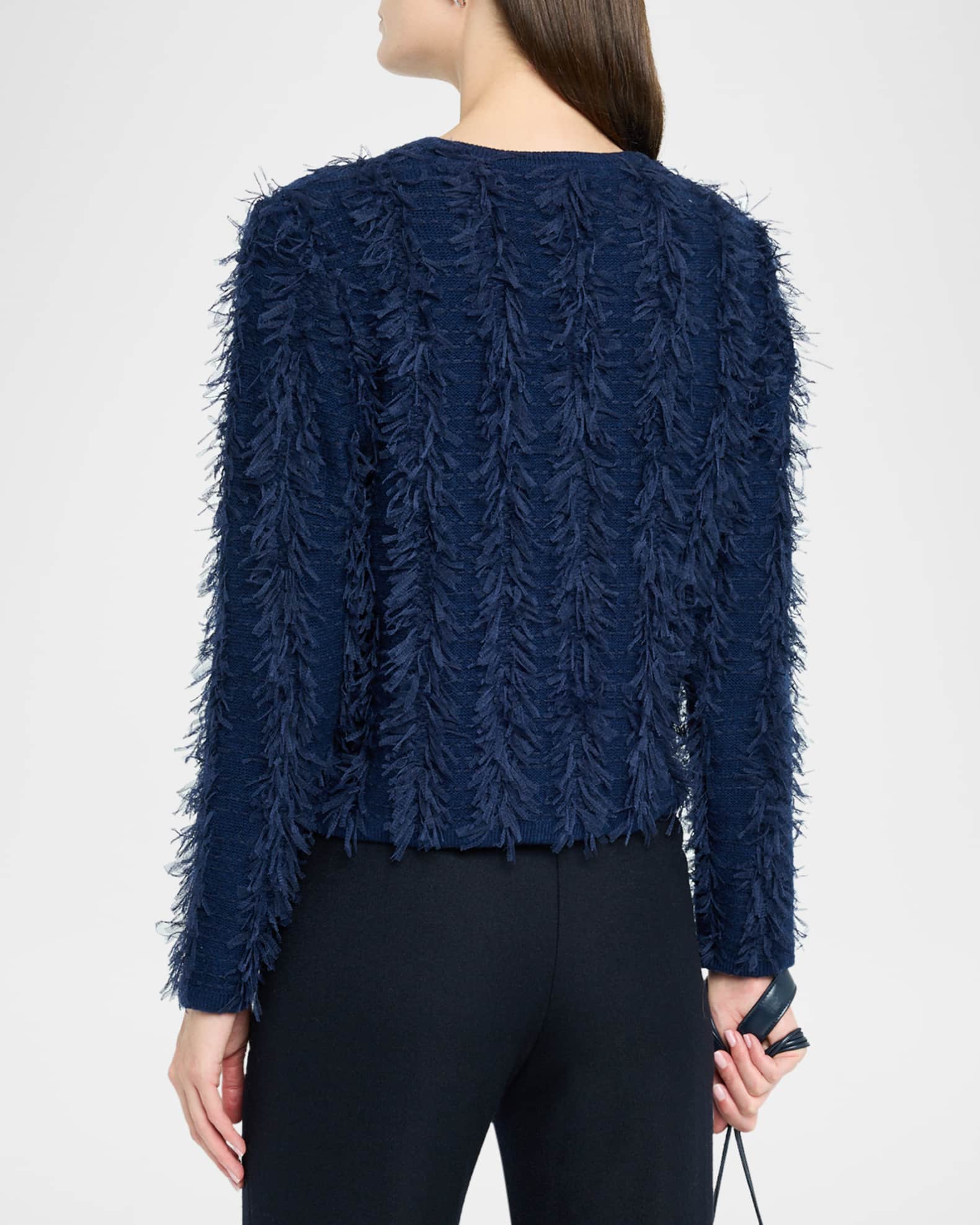 Kobi Halperin Lyra Fringed Button-Down Sweater | Neiman Marcus