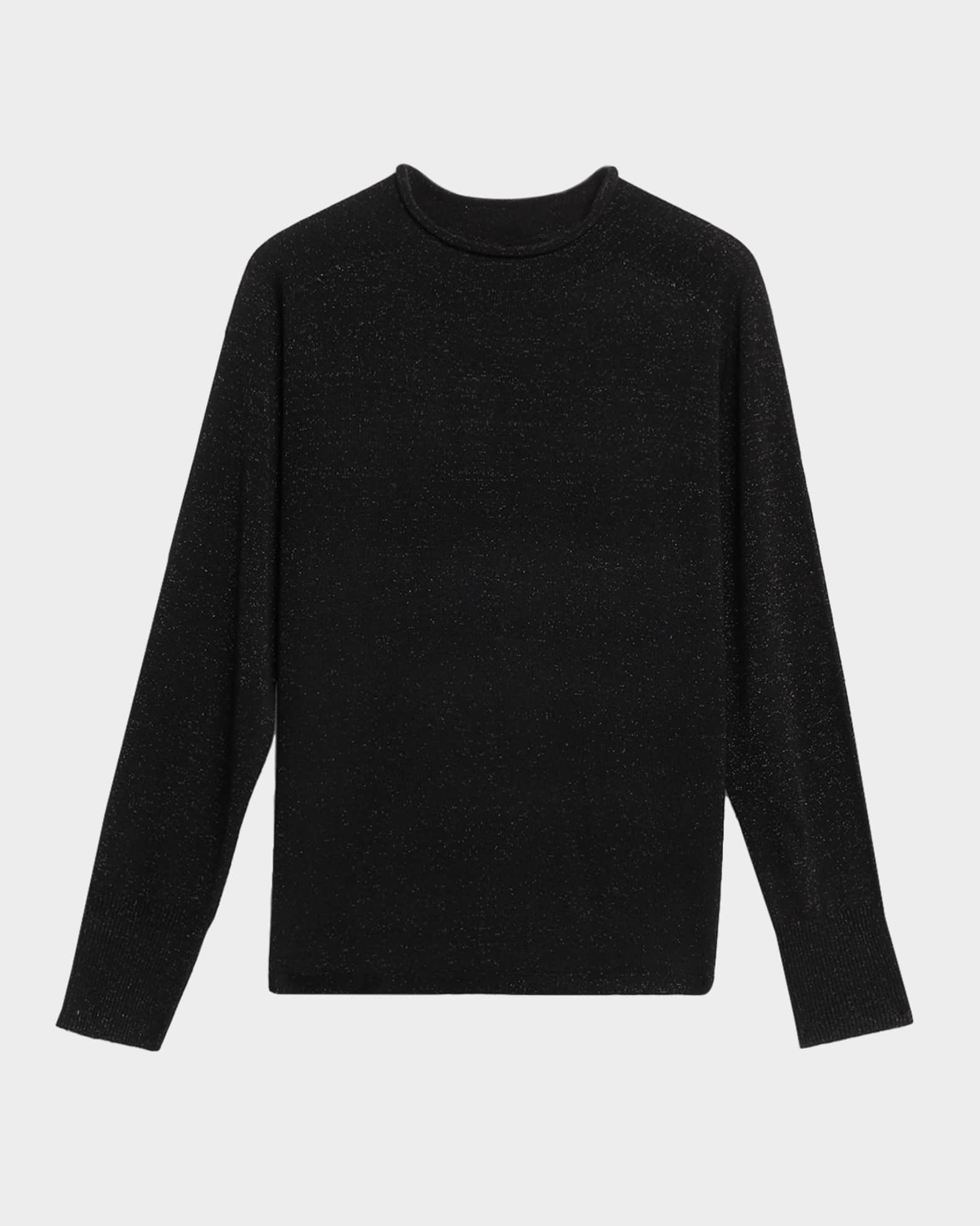 Kobi Halperin Lisa Funnel-Neck Shimmer Knit Sweater | Neiman Marcus