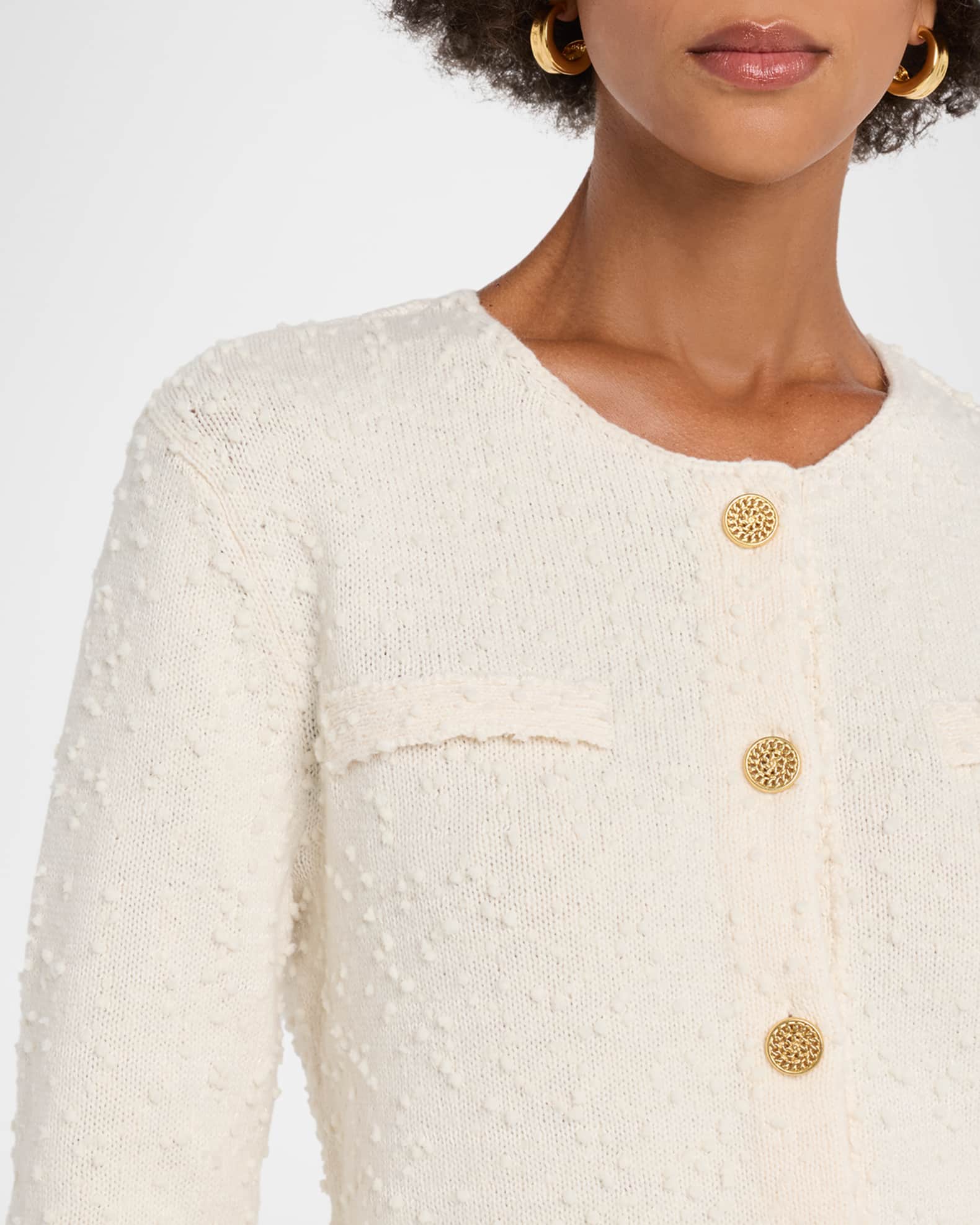 Kobi Halperin Richie Dotted Wool Knit Sweater | Neiman Marcus