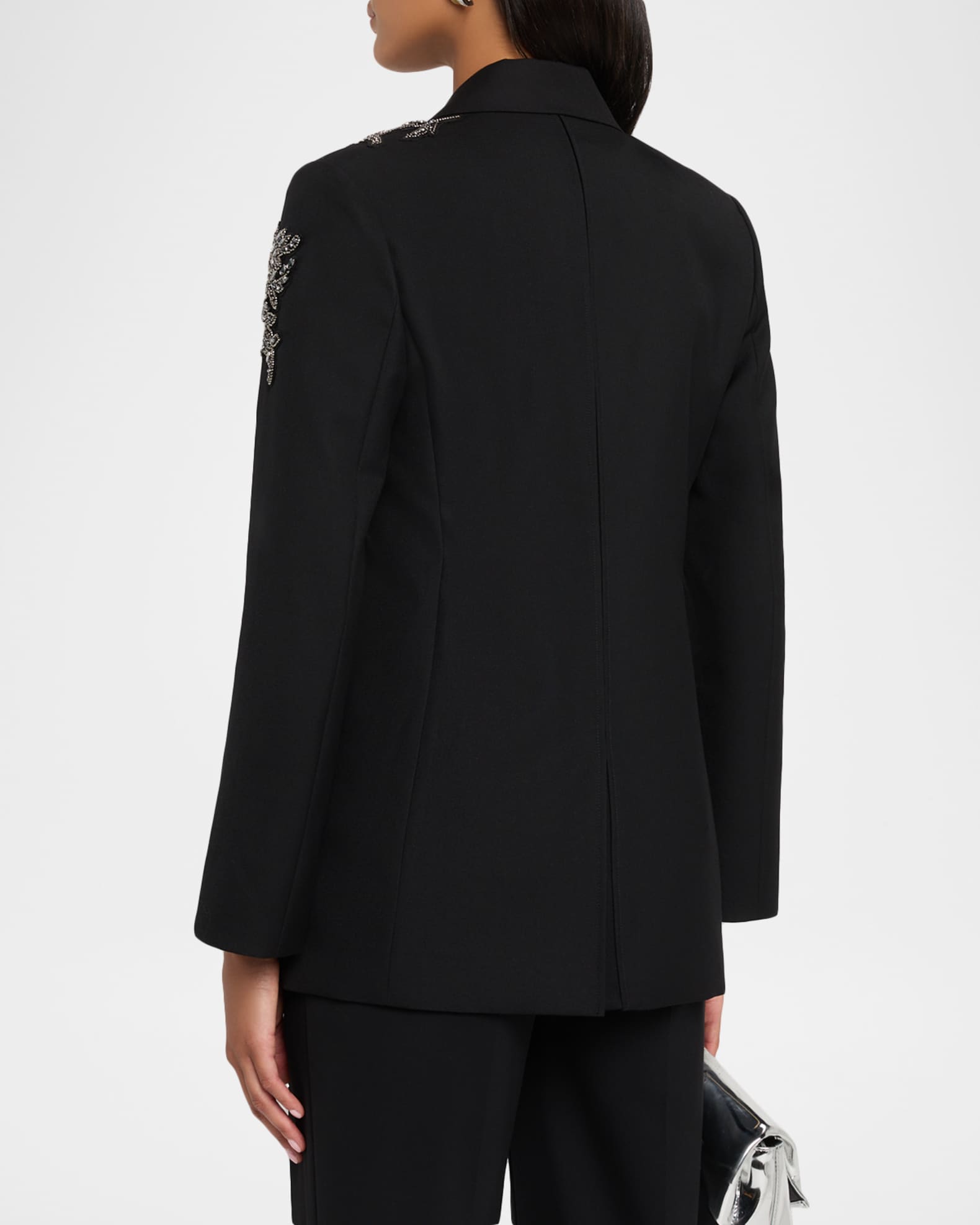 Kobi Halperin Lariz Single-Button Crystal Applique Jacket | Neiman Marcus