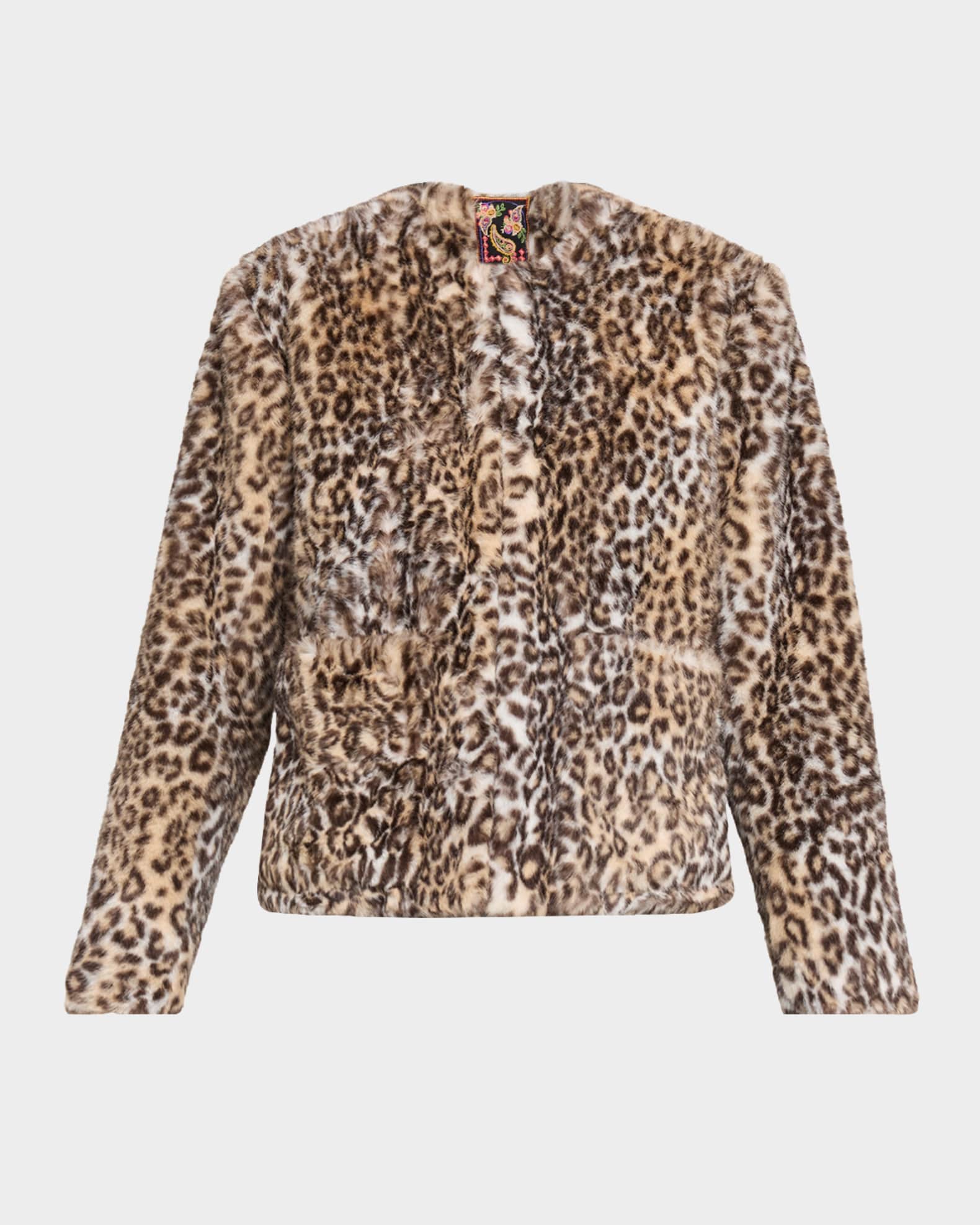 Johnny Was Leopard-Print Faux Fur Jacket | Neiman Marcus