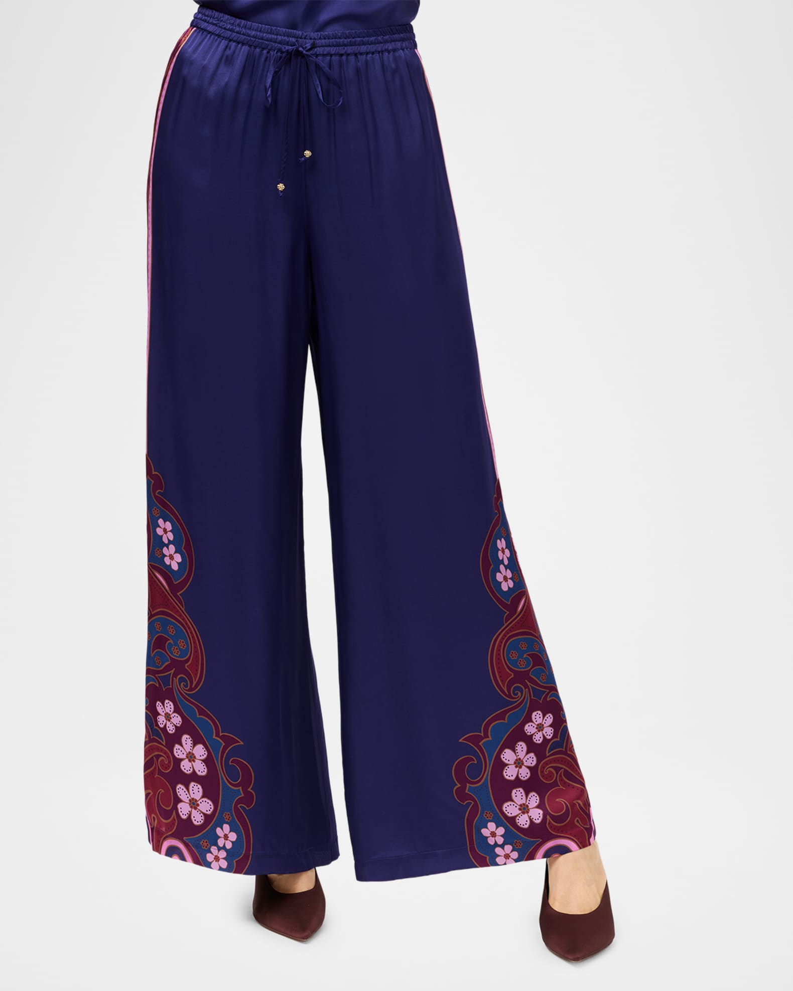 Johnny Was Frankie Easy Printed Drawstring Pants | Neiman Marcus