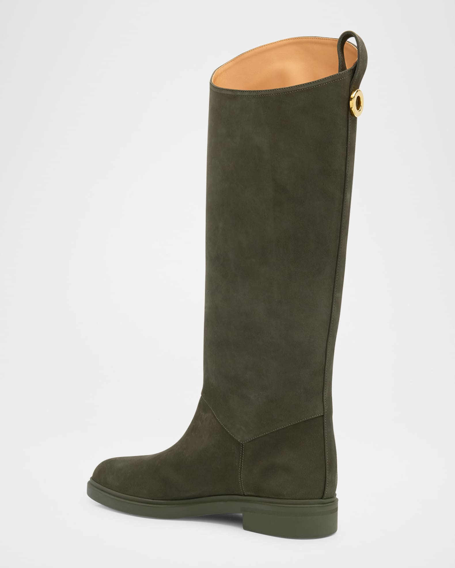 Loro Piana Kilda Suede Knee-High Riding Boots | Neiman Marcus