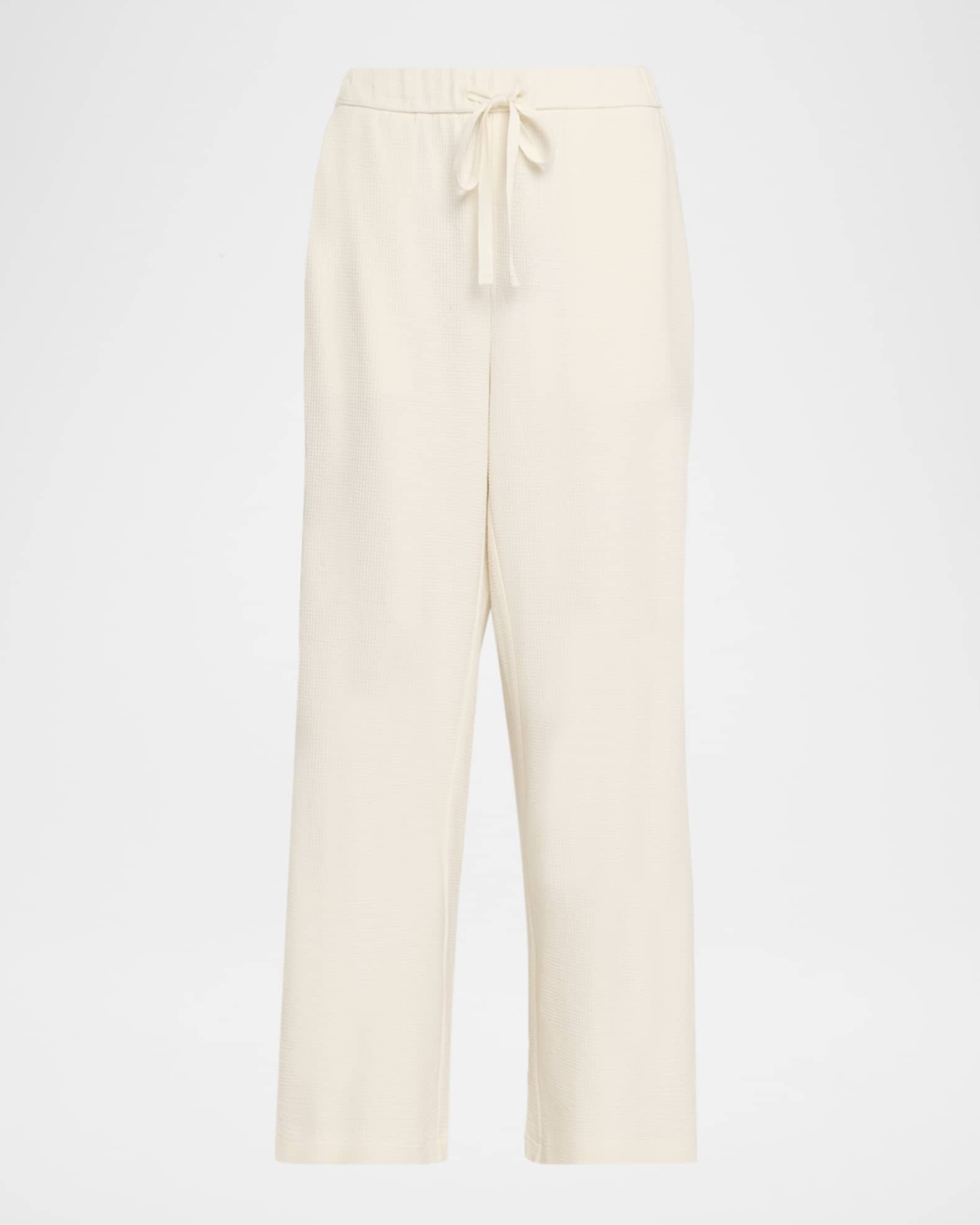 Eileen Fisher Straight-Leg Waffle Double Knit Pants | Neiman Marcus