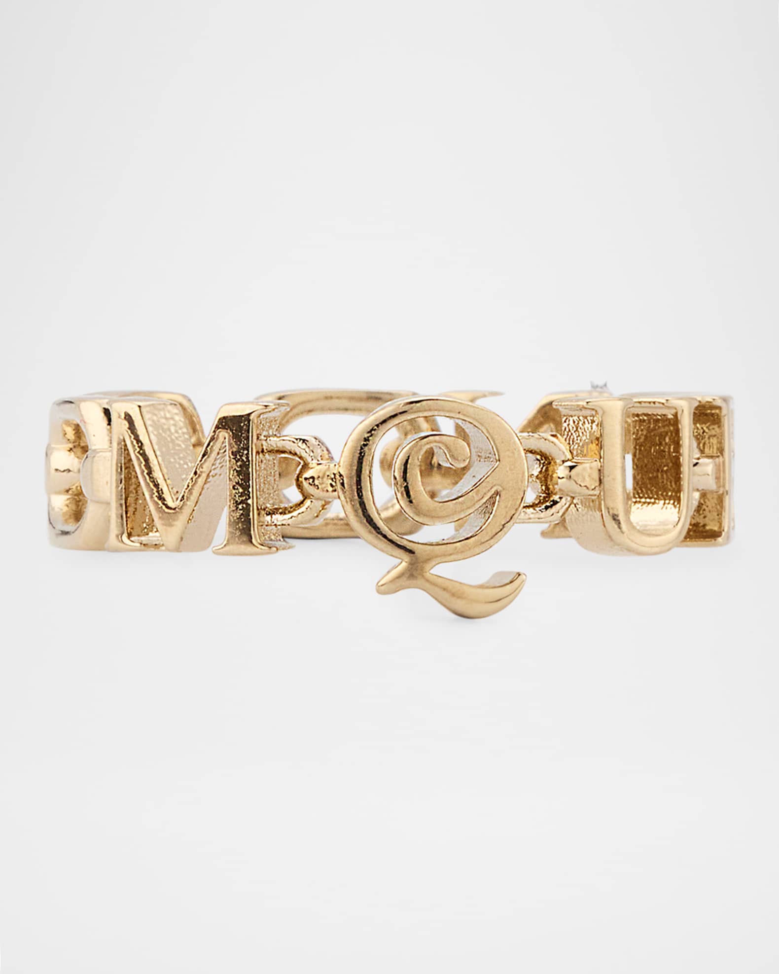 McQueen McQueen Logo Text Ring | Neiman Marcus