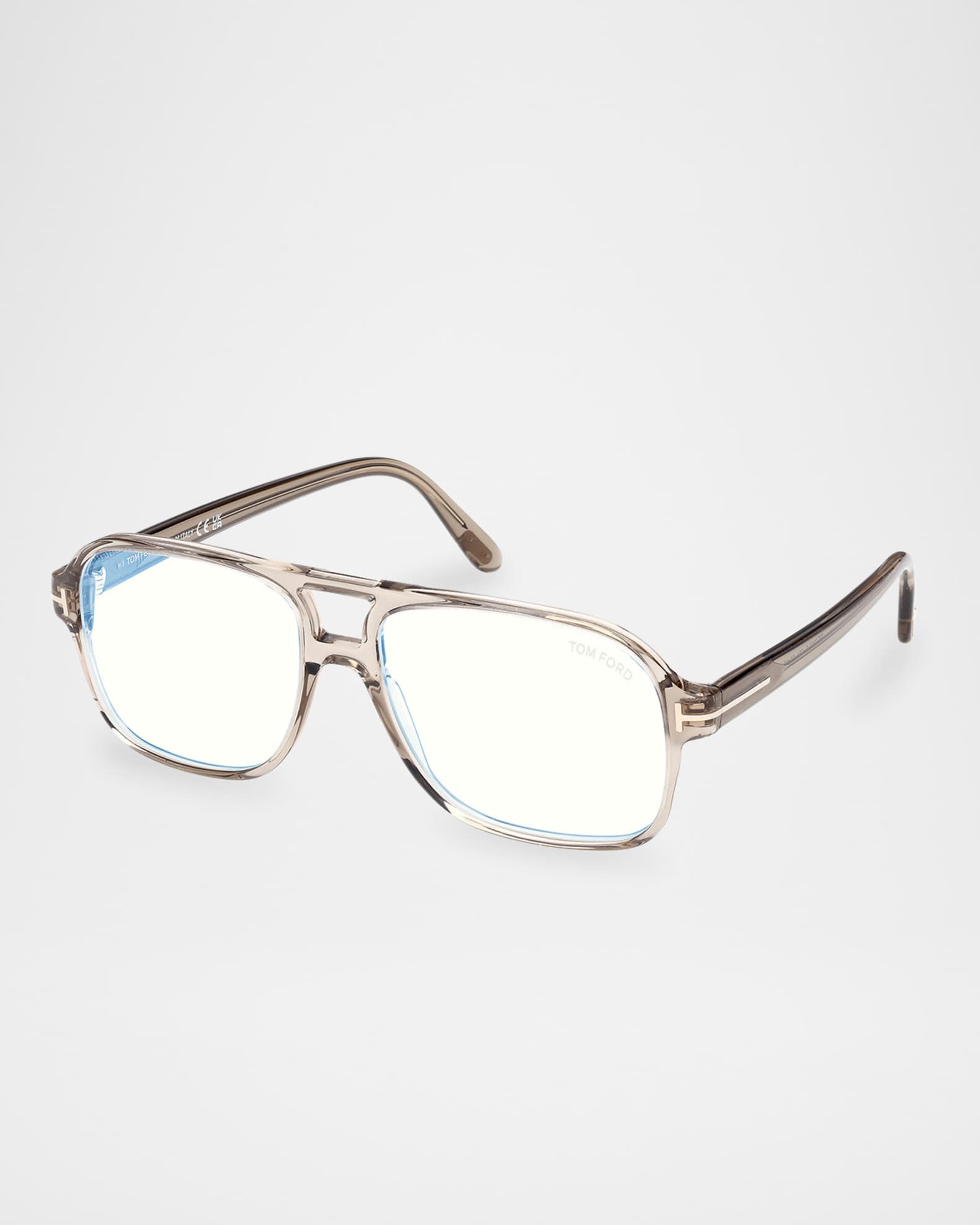 TOM FORD Men's FT6058-BM Acetate Square Blue-Block Optical Frames ...