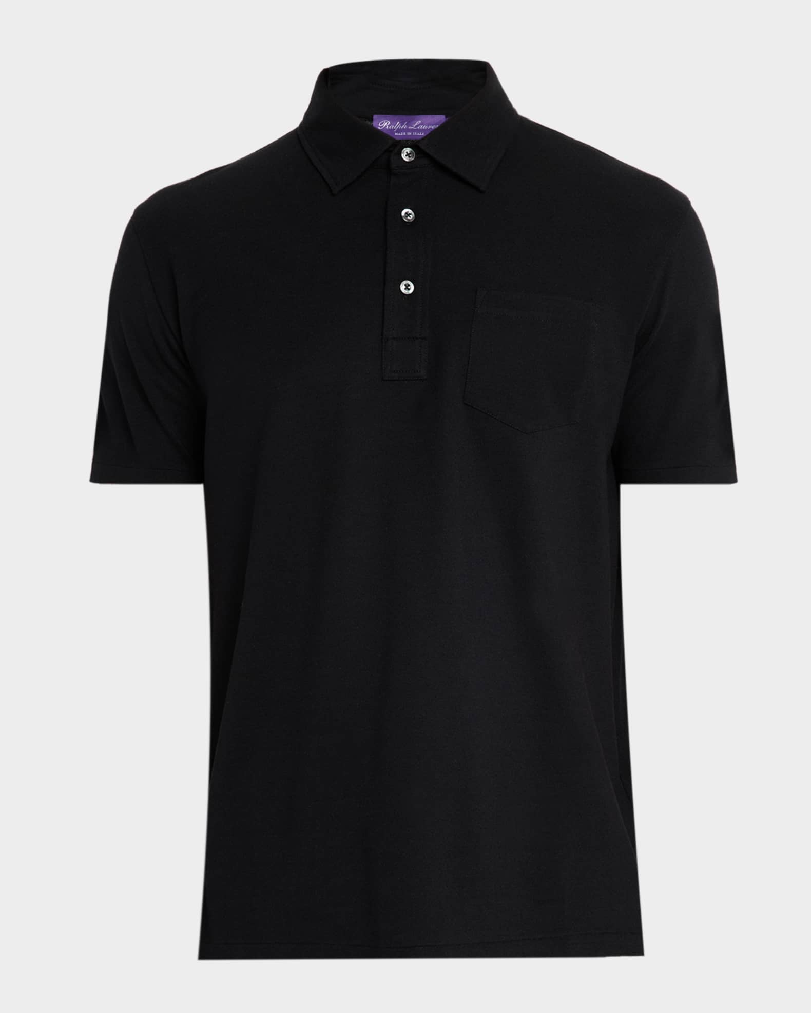 Cotton-Cashmere Piqué Polo Shirt | Neiman Marcus