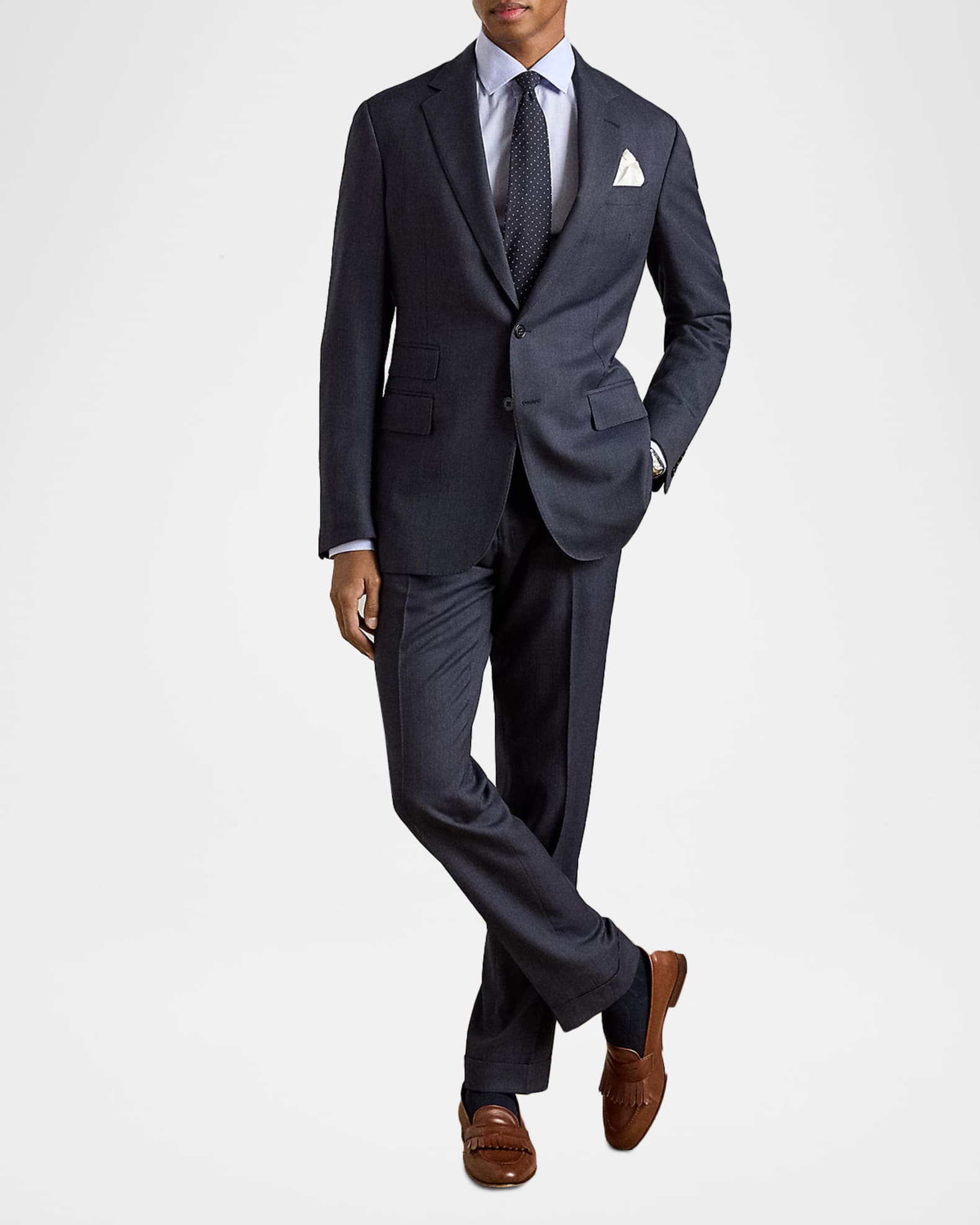 Ralph Lauren Purple Label Men's Kent Wool and Cashmere Pin-Dot Suit ...