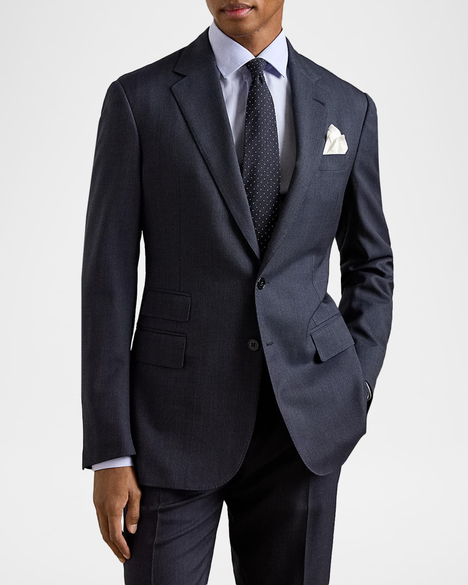 Ralph Lauren Purple Label Men's Kent Wool and Cashmere Pin-Dot Suit ...