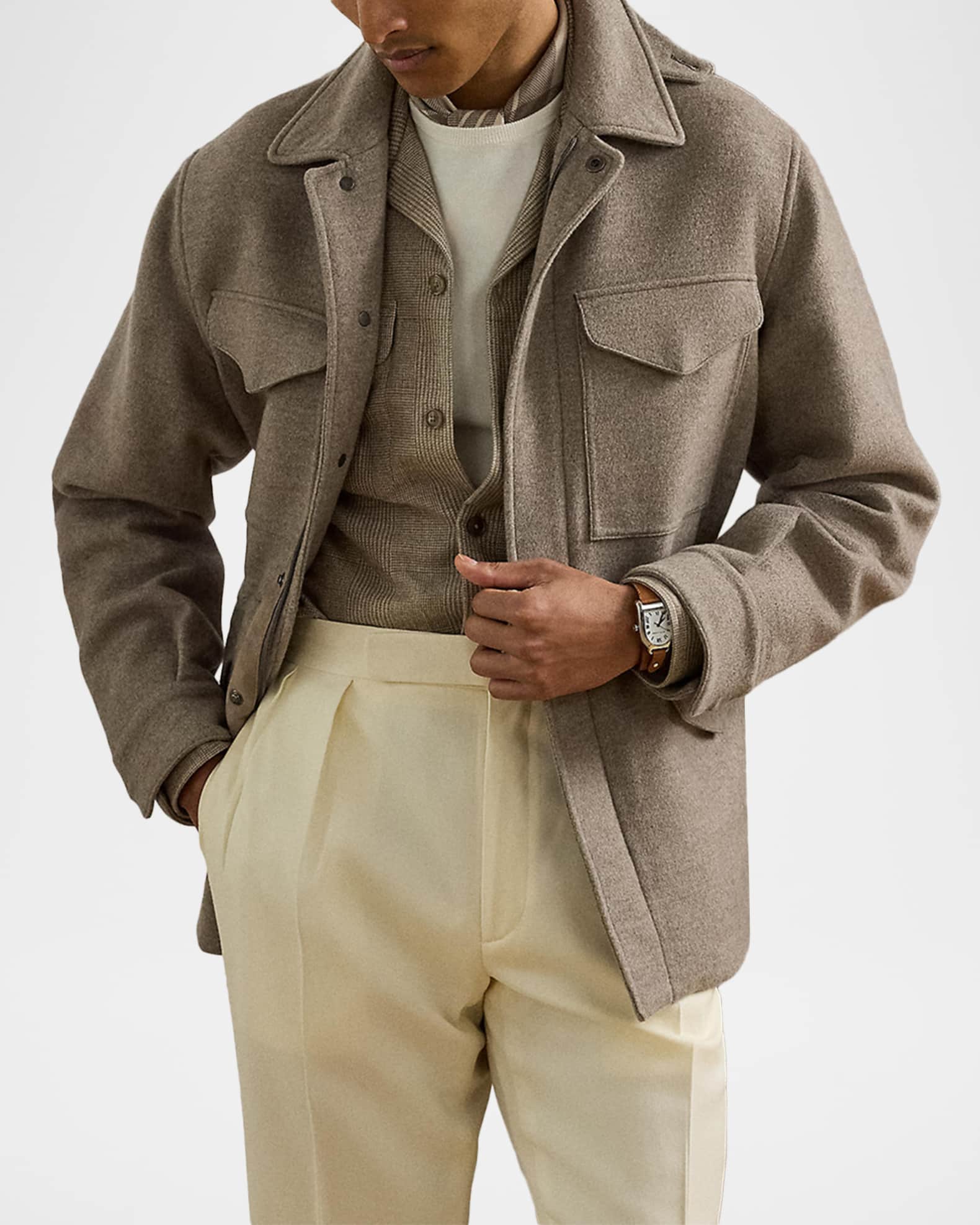 Ralph Lauren Purple Label Ripley Wool-Cashmere Four-Pocket Jacket ...