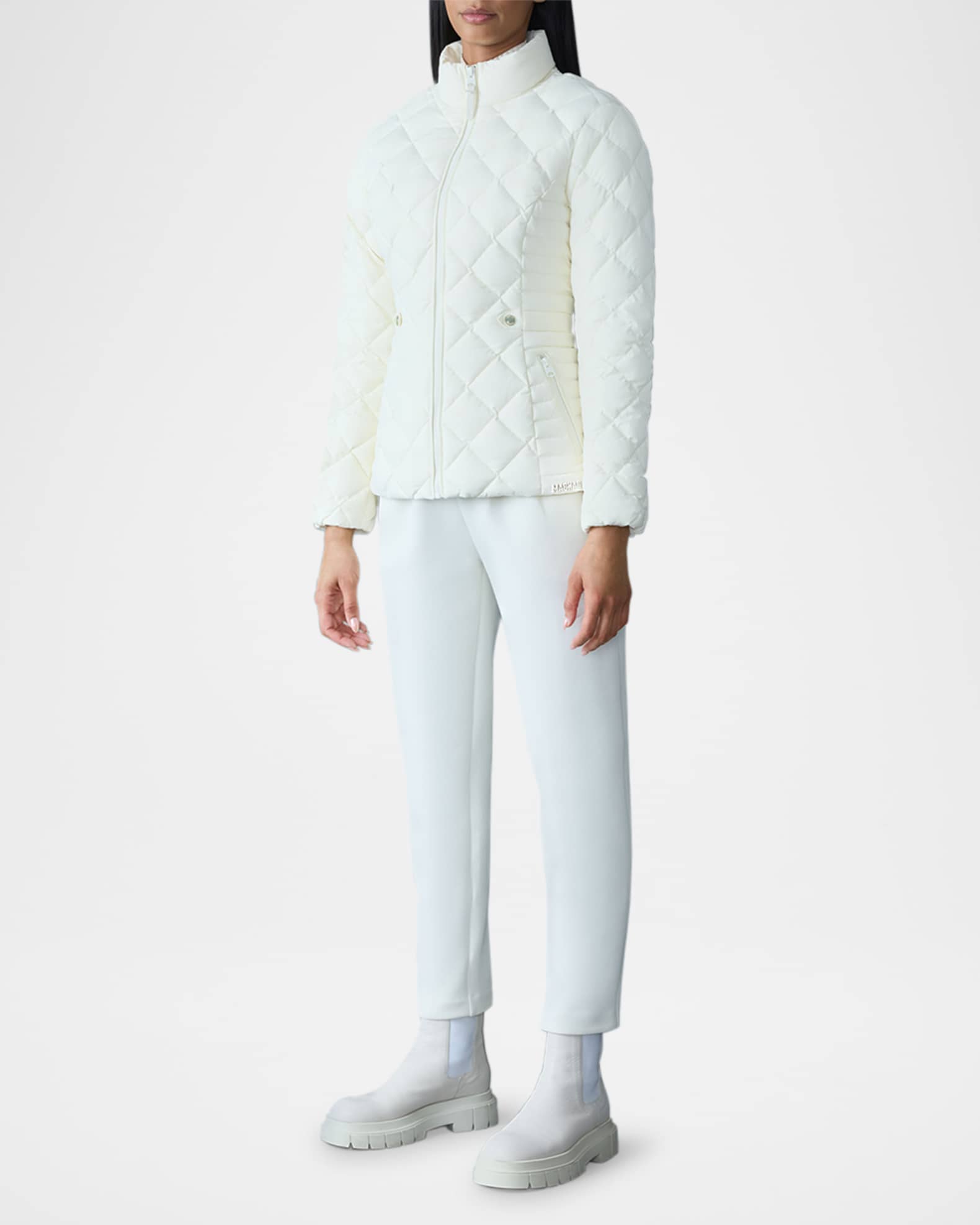 Mackage Vik Diamond-Quilted Short Down Jacket | Neiman Marcus