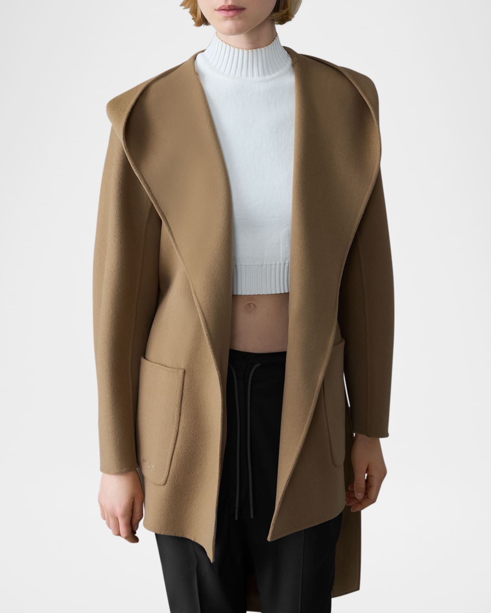 Mackage Paya Double-Face Wool Wrap Coat | Neiman Marcus