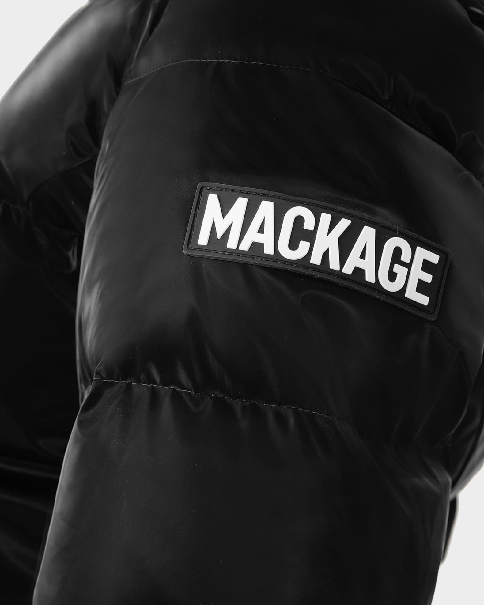 Mackage Madalyn-Glo Glossy Down Jacket with Removable Hood | Neiman Marcus