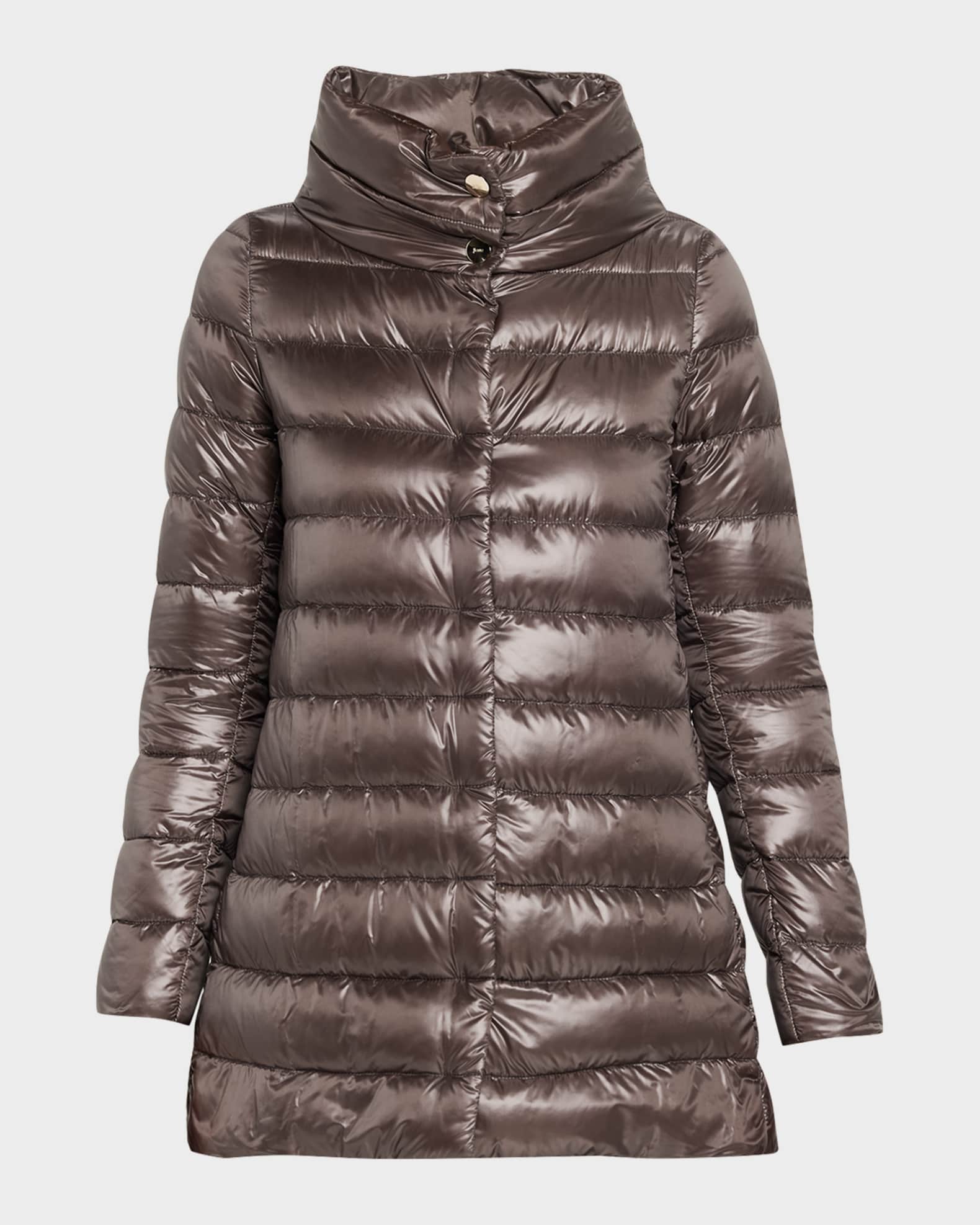Herno Amelia Ultra-Light A-Line Down Jacket | Neiman Marcus