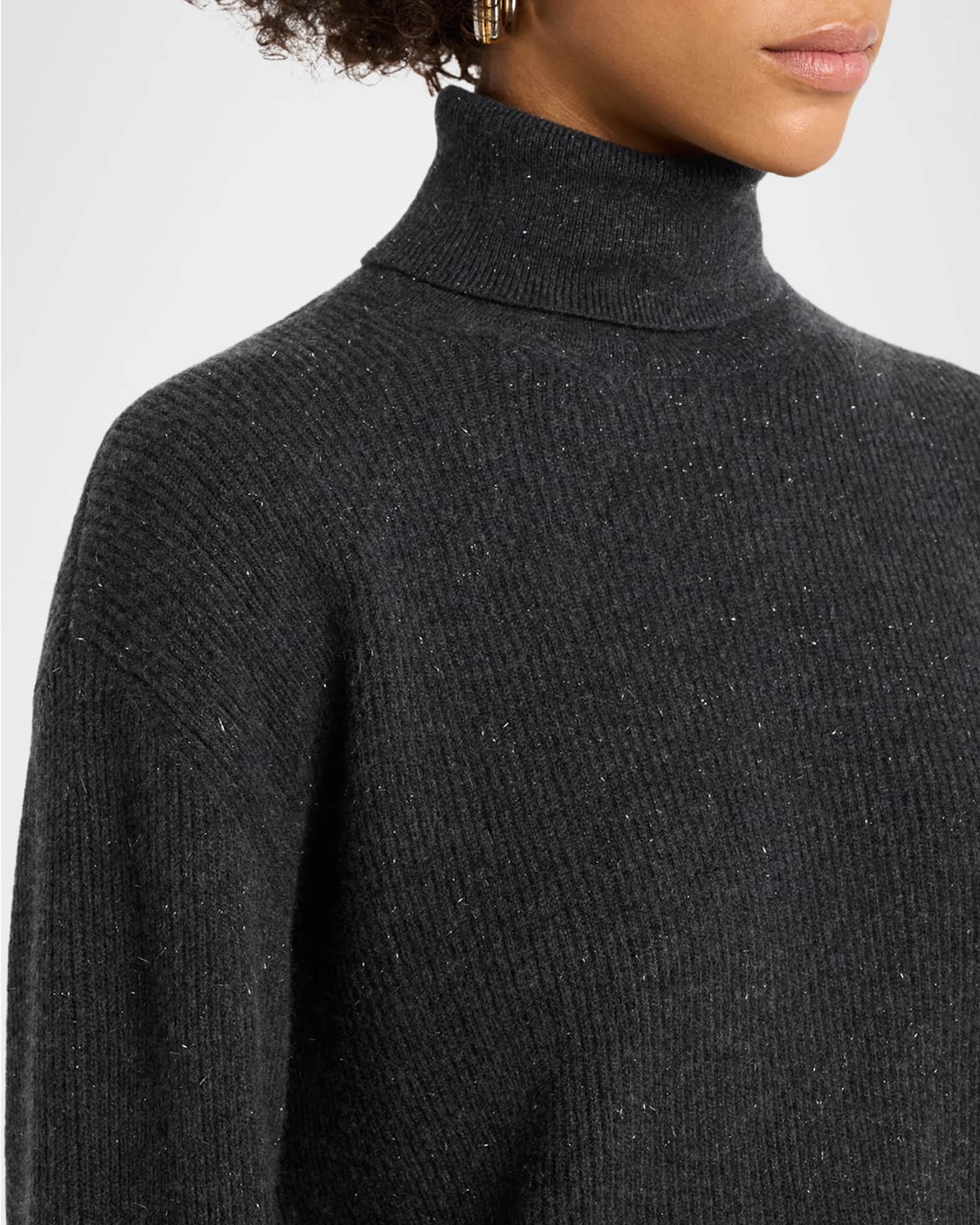 Peserico Sparkly Wool-Silk Turtleneck Sweater | Neiman Marcus
