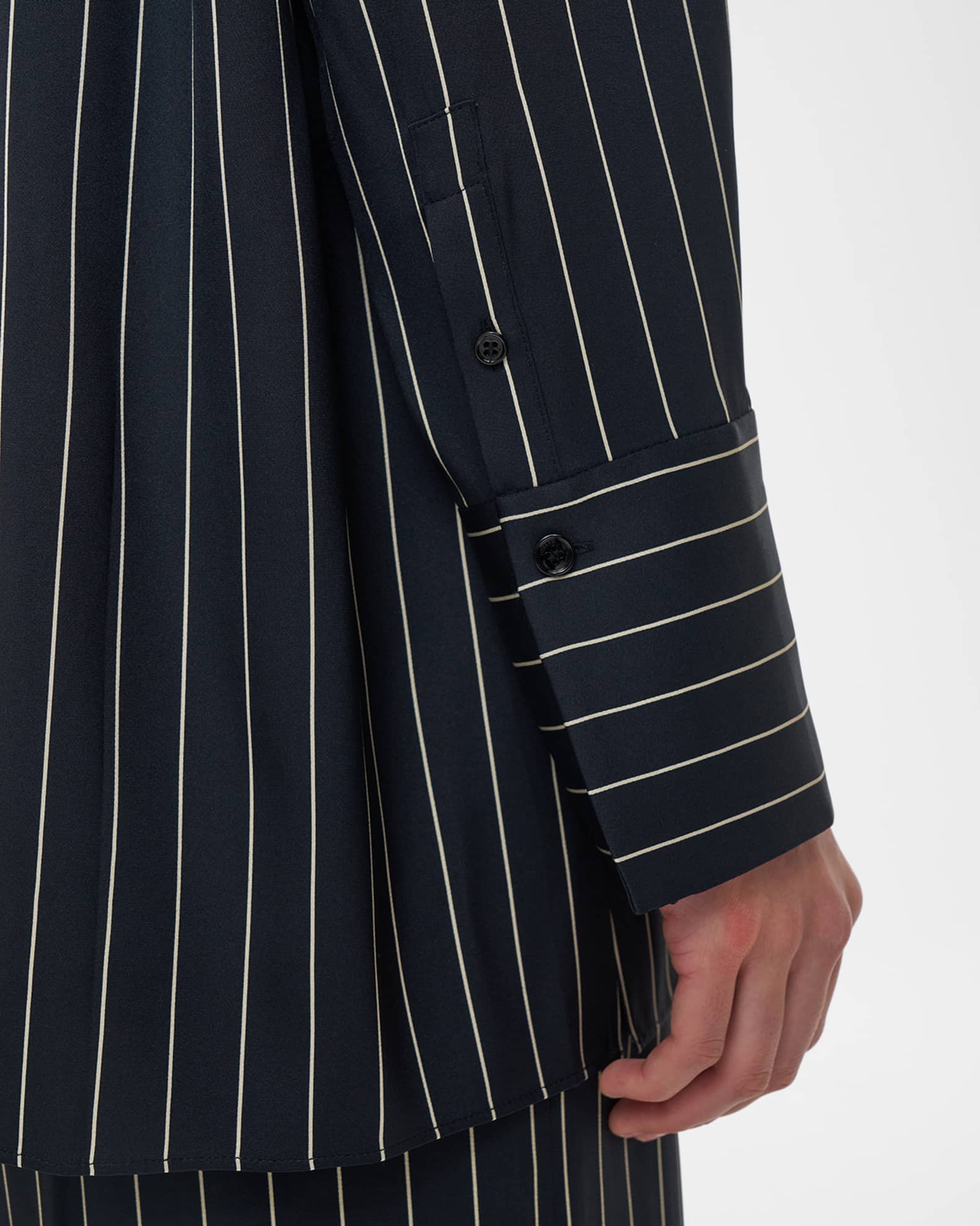 Joseph Athena Geometric Striped Blouse | Neiman Marcus