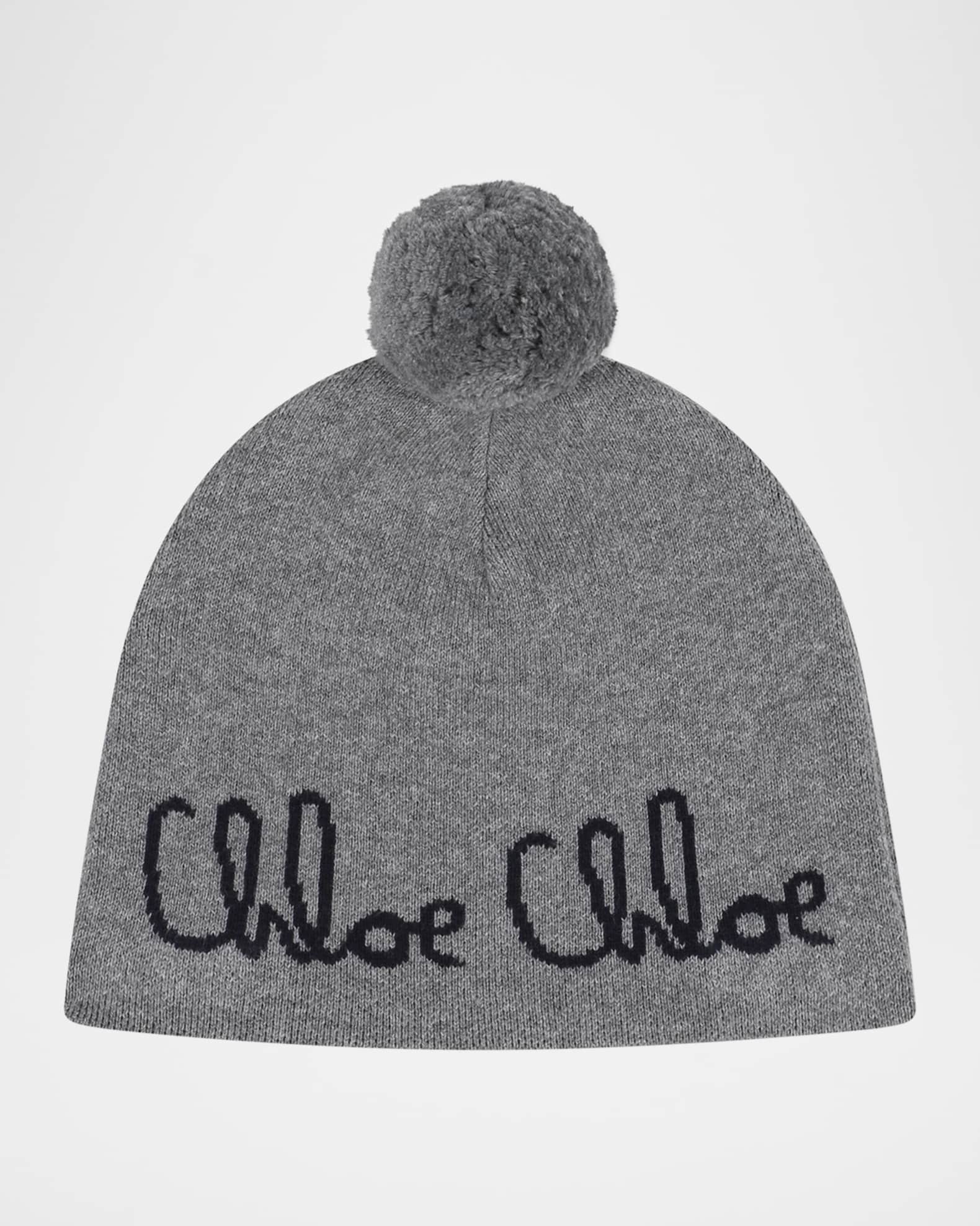 Chloe Kid's Cursive Logo Knit Beanie | Neiman Marcus