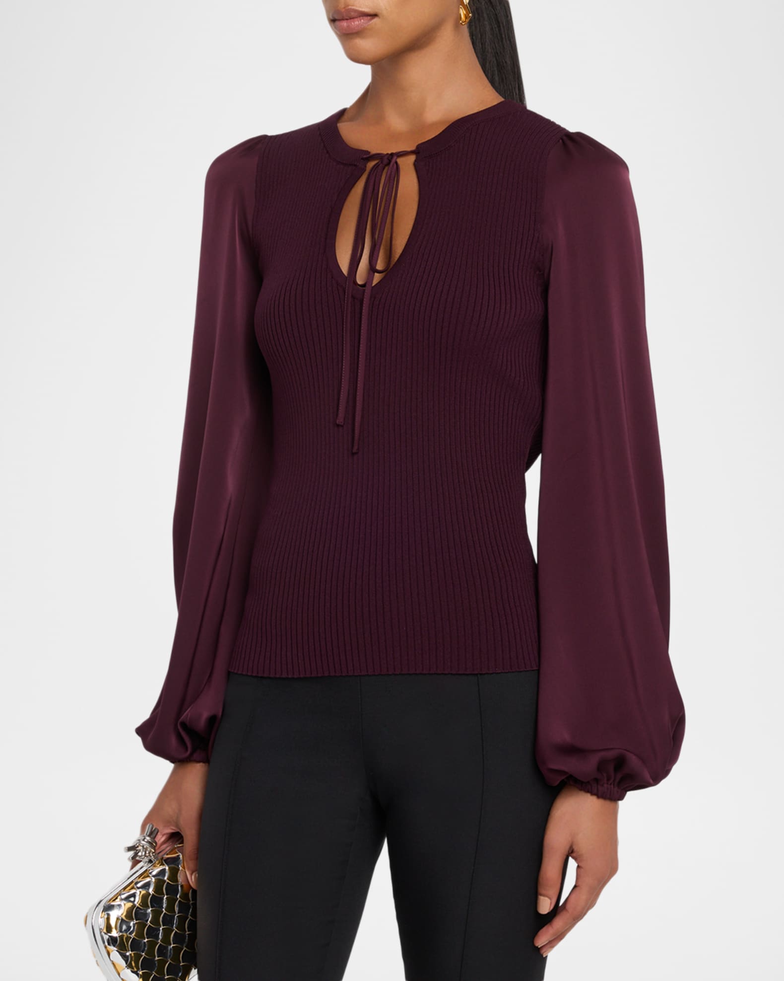 Ramy Brook Shelly Long-Sleeve Blouse | Neiman Marcus