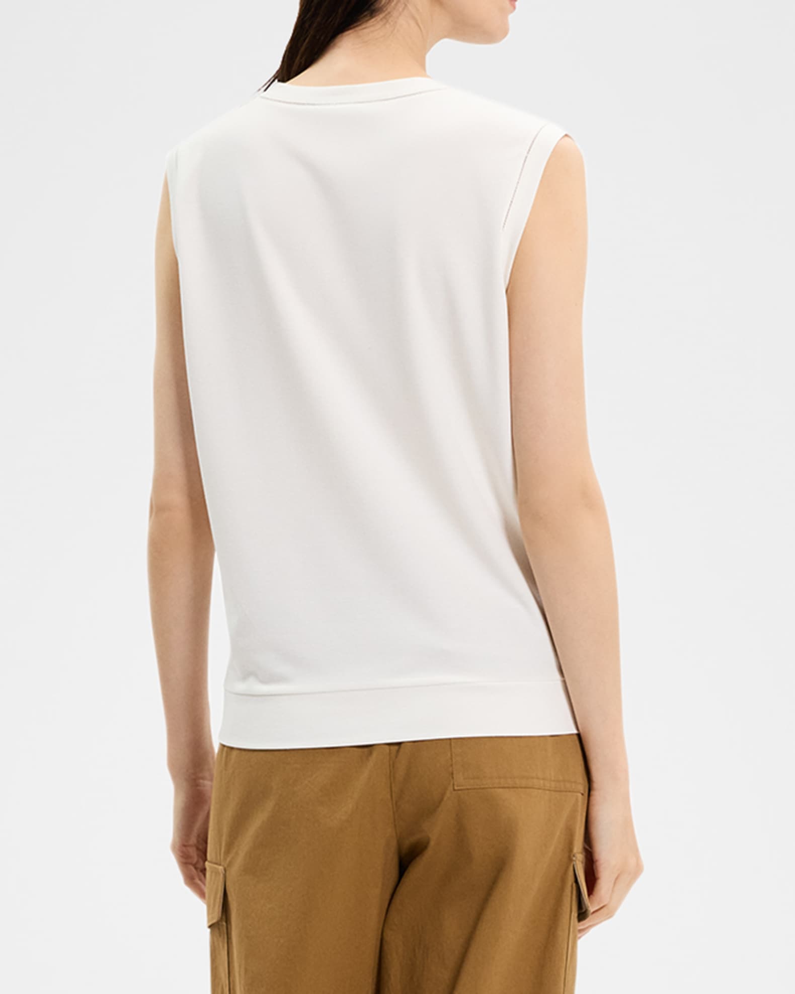 Theory Open-Trim Sleeveless Top | Neiman Marcus