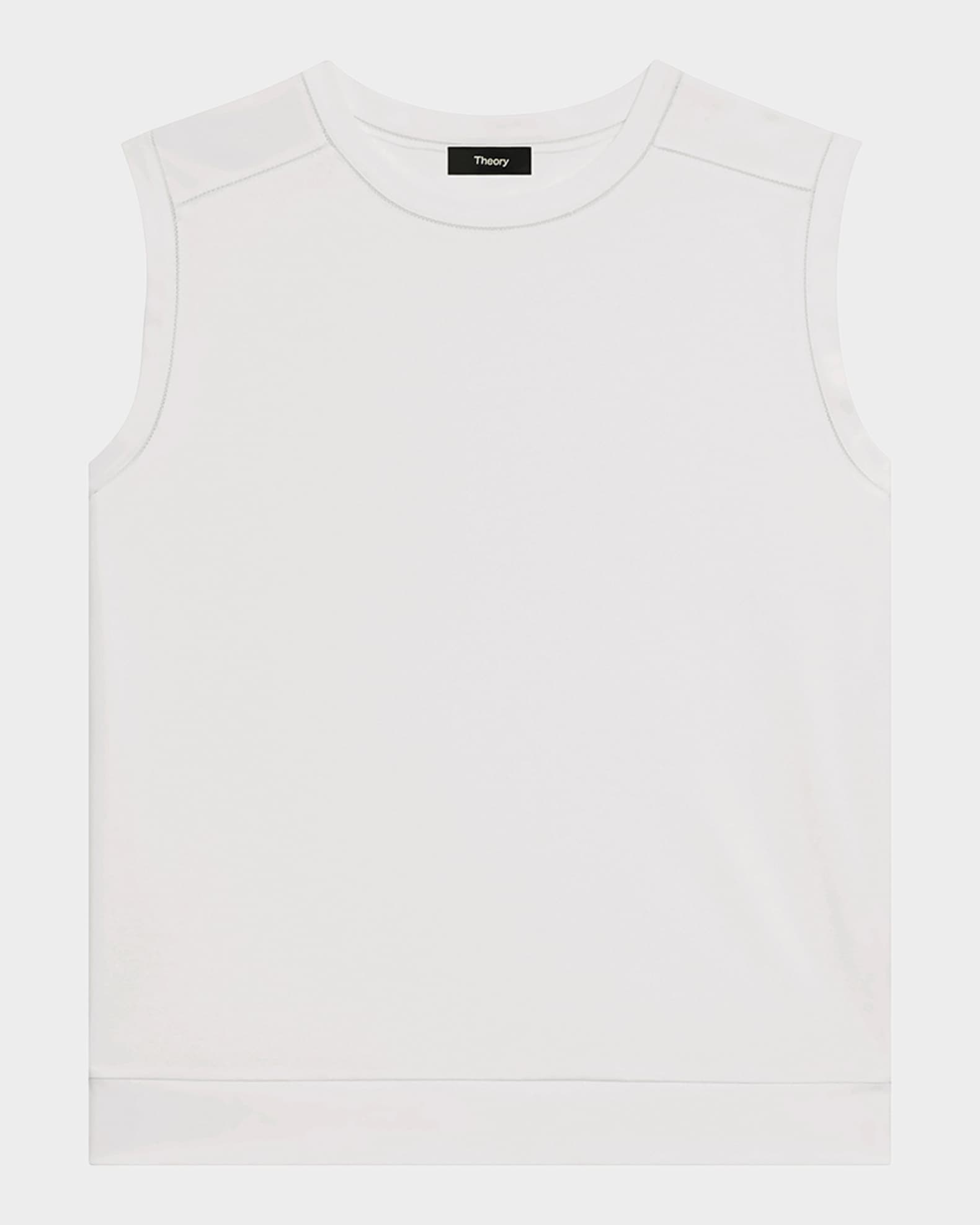 Theory Open-Trim Sleeveless Top | Neiman Marcus