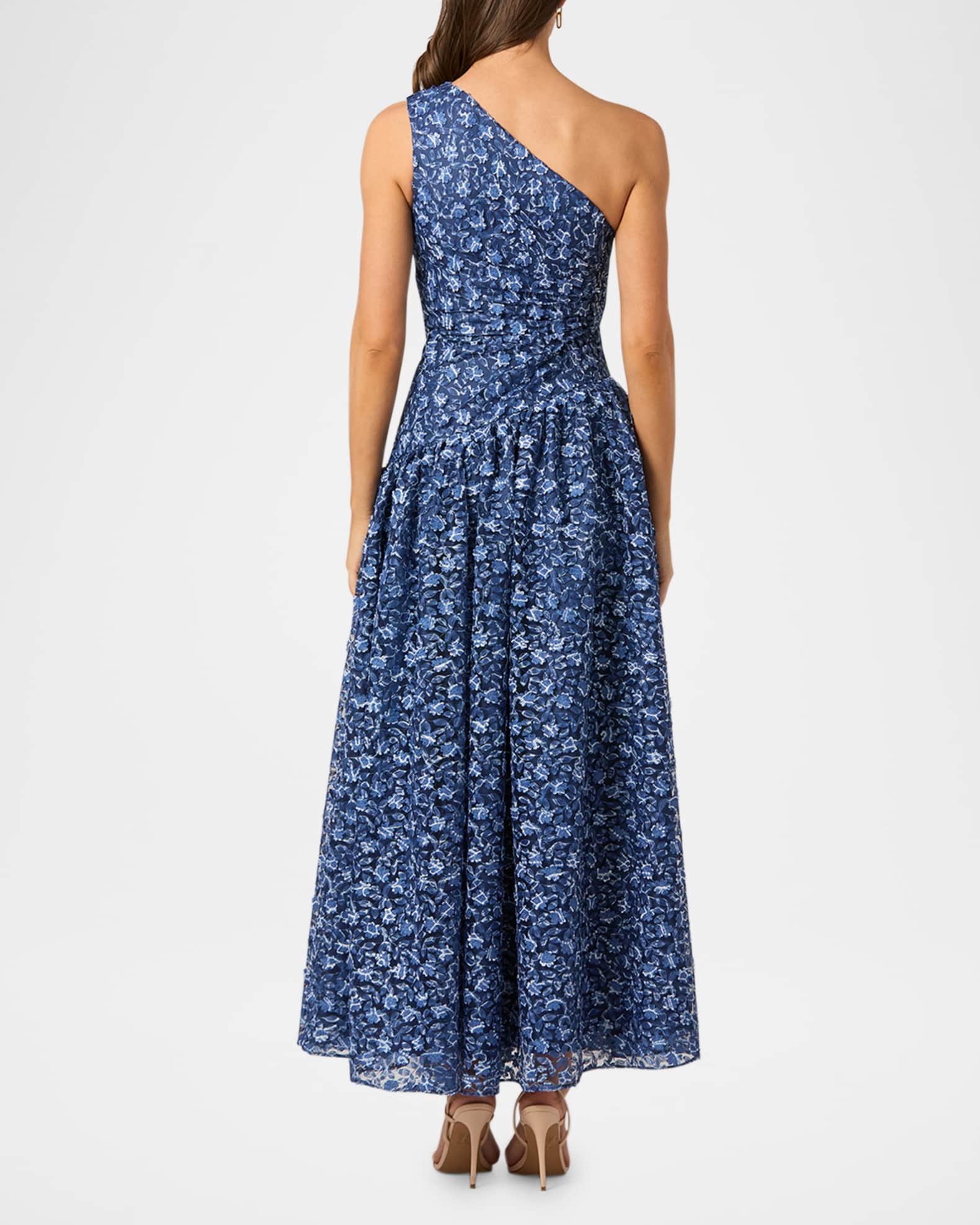 Shoshanna Embroidered One-Shoulder Maxi Dress | Neiman Marcus