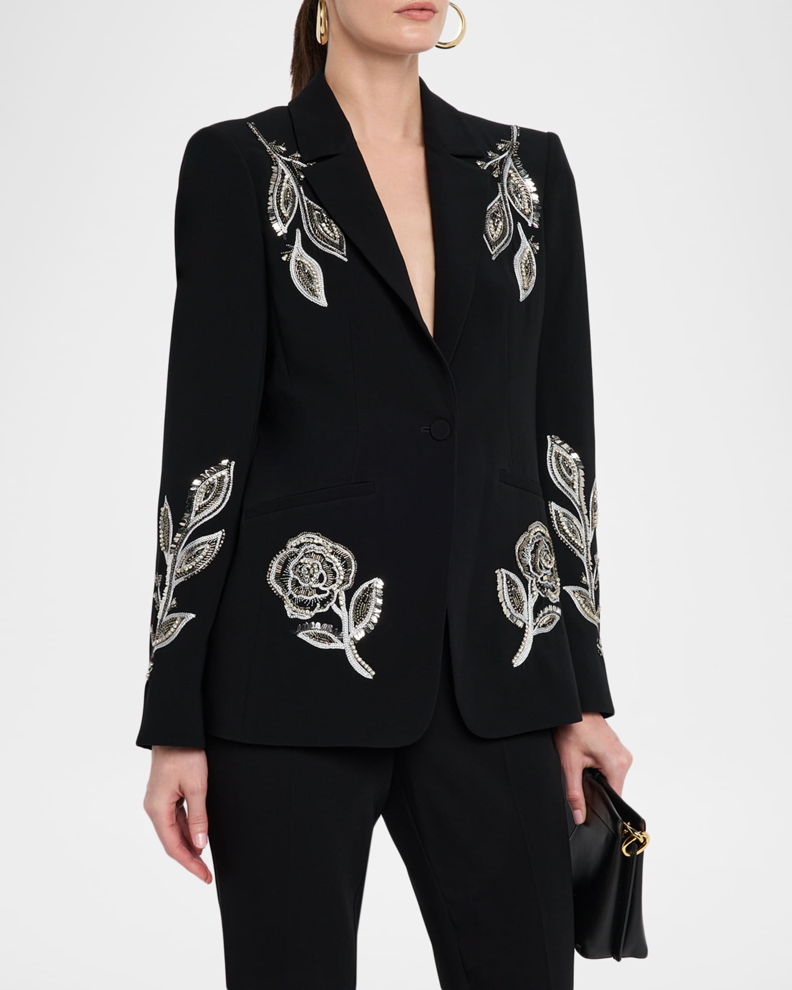 Cinq a Sept Karlie Beaded Paisley Blazer | Neiman Marcus