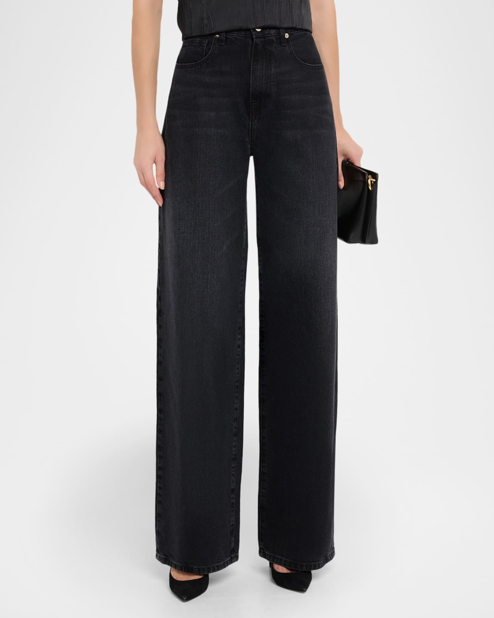 Brandon Maxwell Callan Wide-Leg Jeans | Neiman Marcus