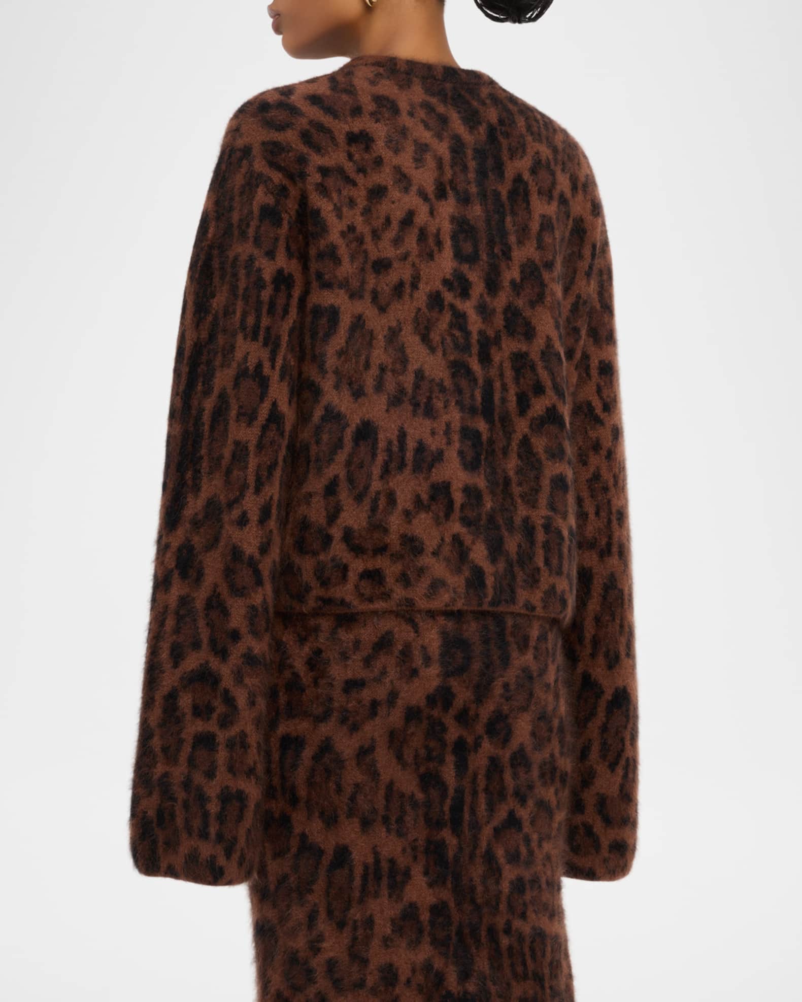 Adam Lippes Barret Leopard-Print Cashmere Jacket | Neiman Marcus