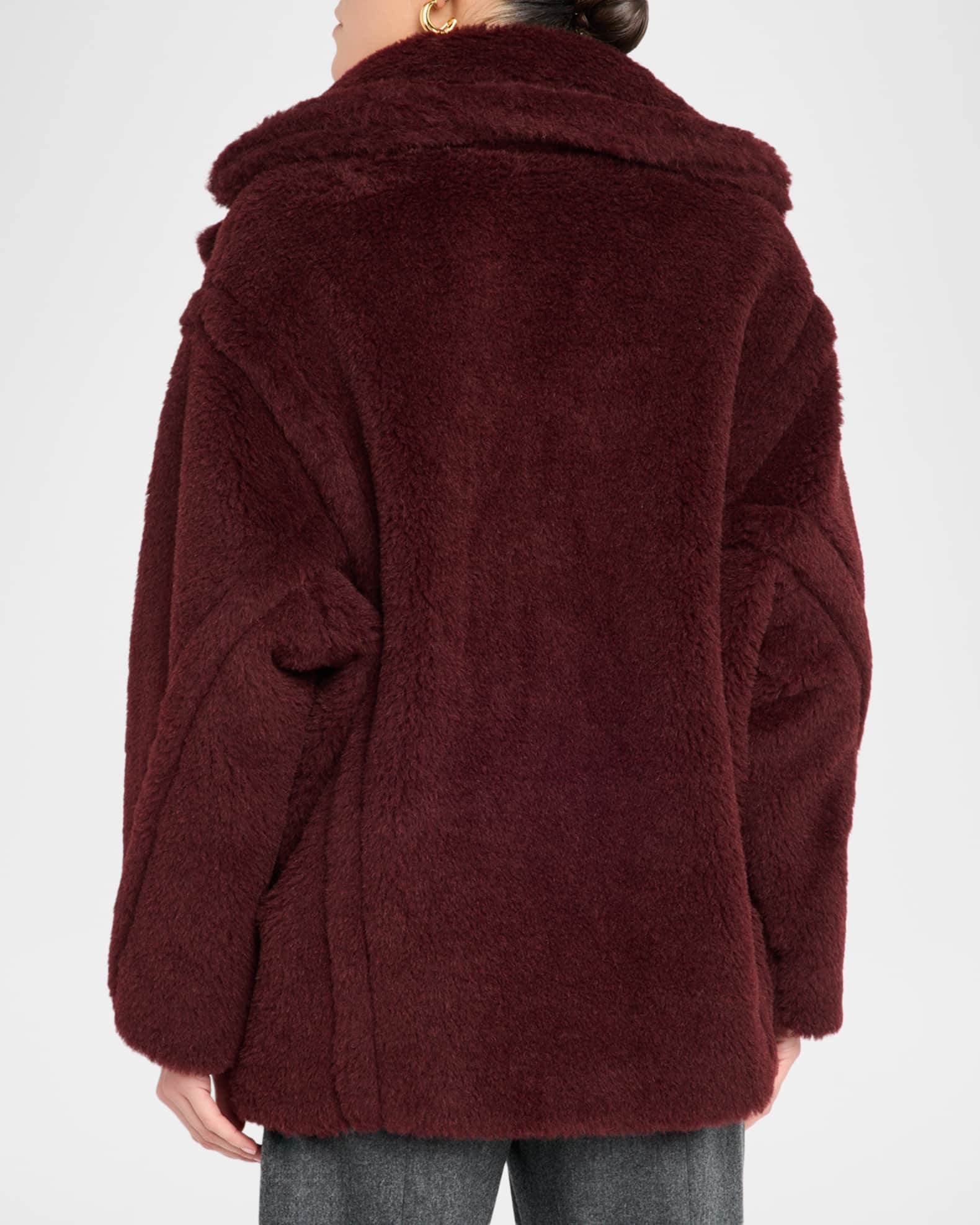 Max Mara Olga Faux Fur Double-Breasted Coat | Neiman Marcus
