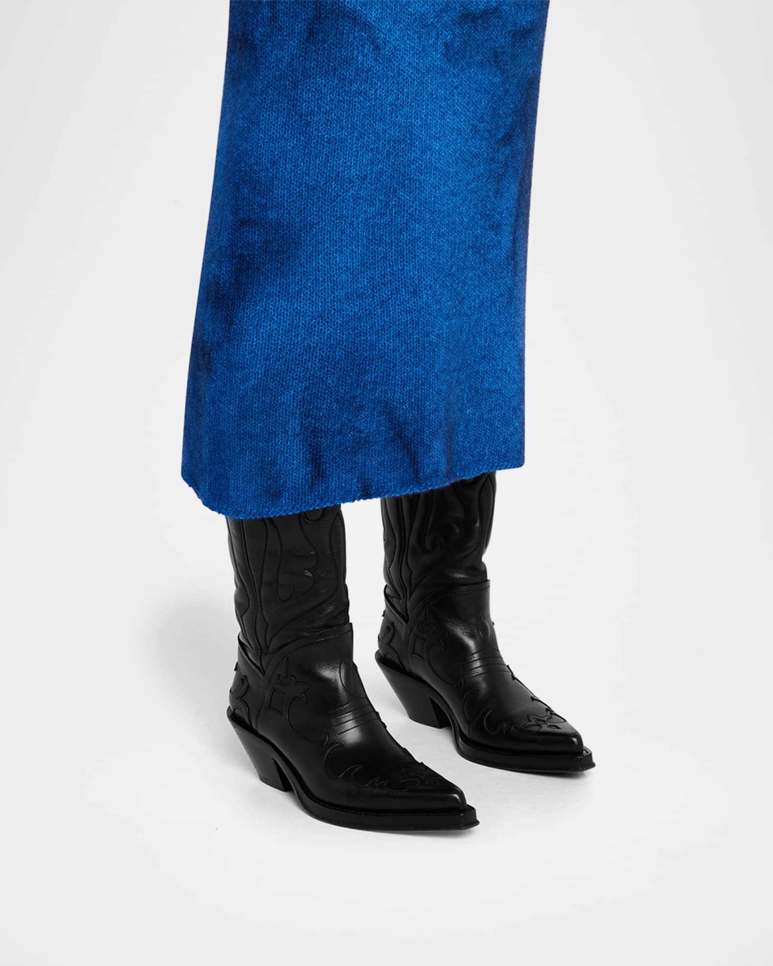 Gabriela Hearst Capitana Leather Western Boots | Neiman Marcus