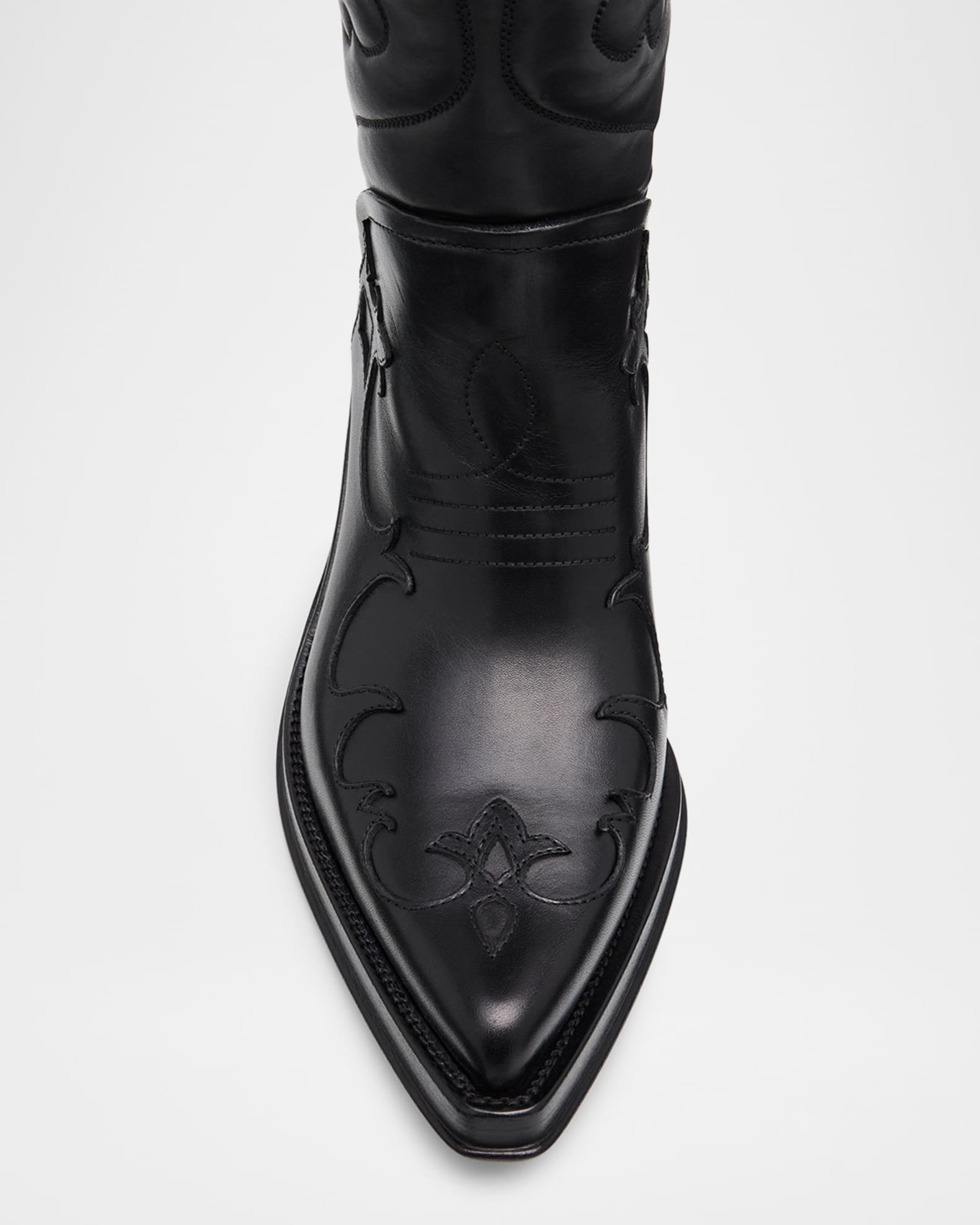 Gabriela Hearst Capitana Leather Western Boots | Neiman Marcus