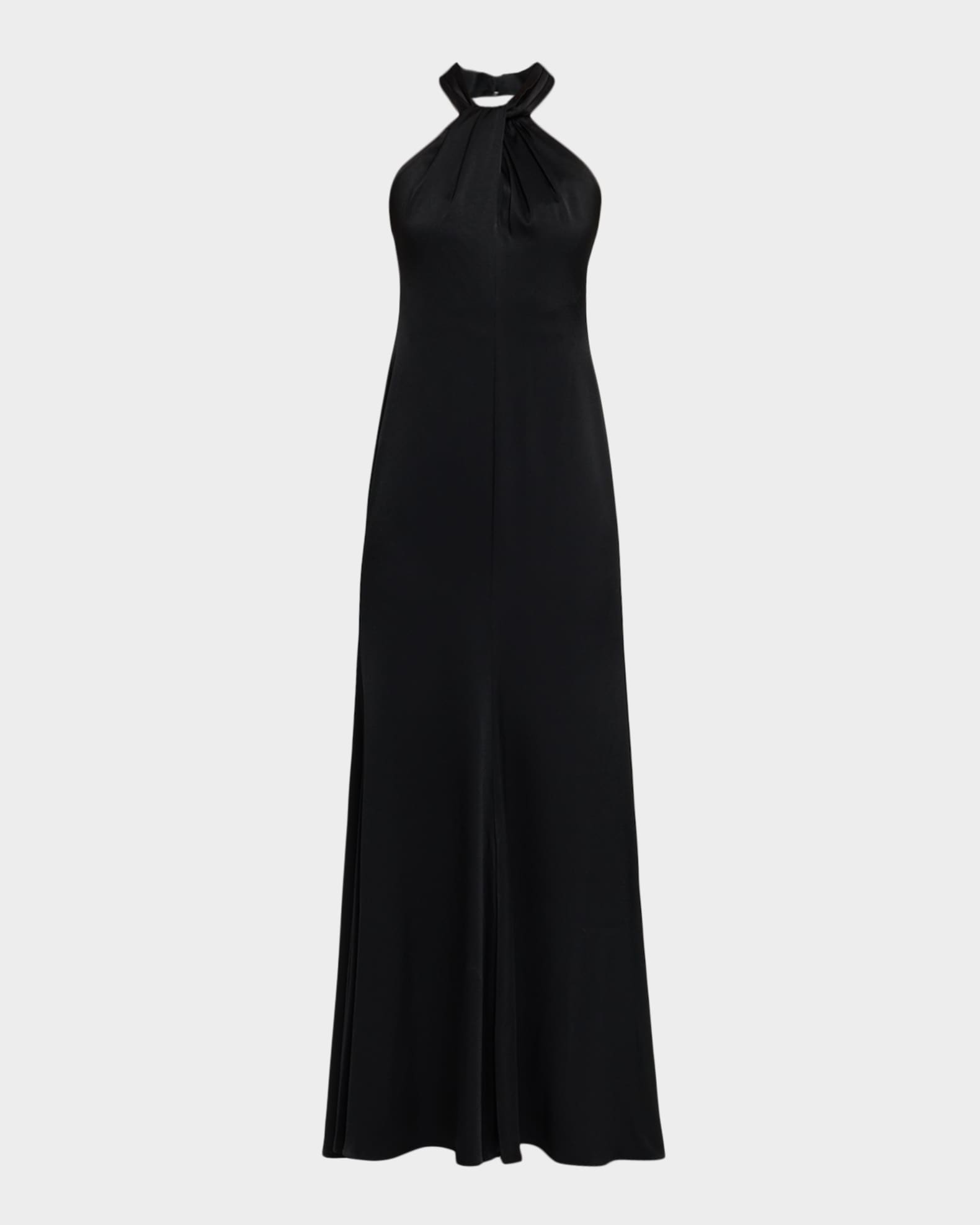 Wilde Twist-Front Halter Maxi Dress | Neiman Marcus