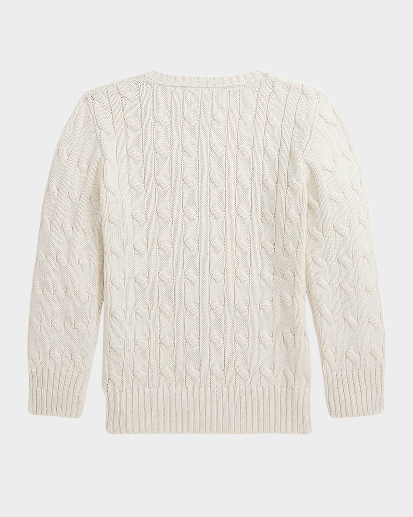 Boy's Combed Cotton Cable-Knit Sweater | Neiman Marcus