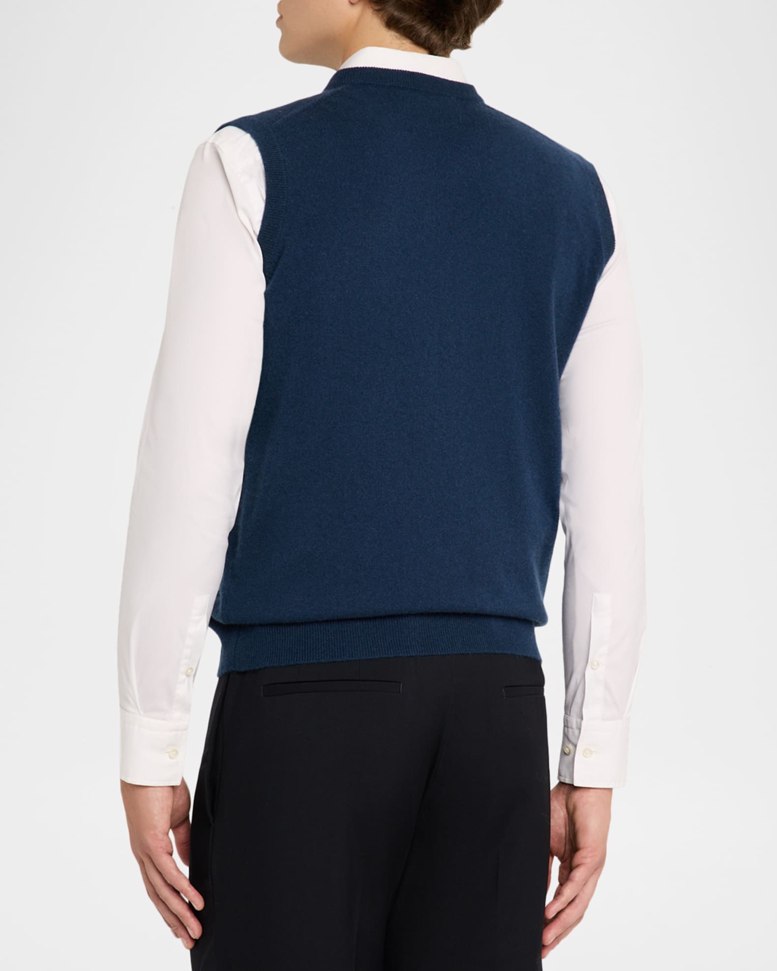 Neiman Marcus Men's Cashmere Knit V-Neck Vest | Neiman Marcus