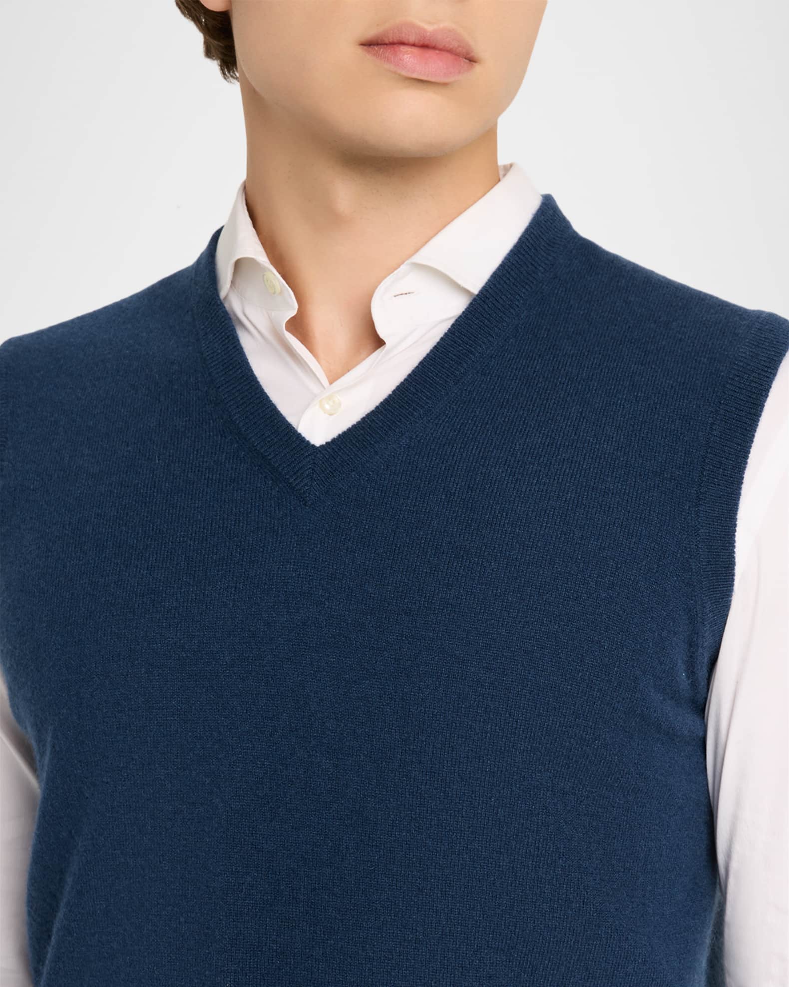 Neiman Marcus Men's Cashmere Knit V-Neck Vest | Neiman Marcus
