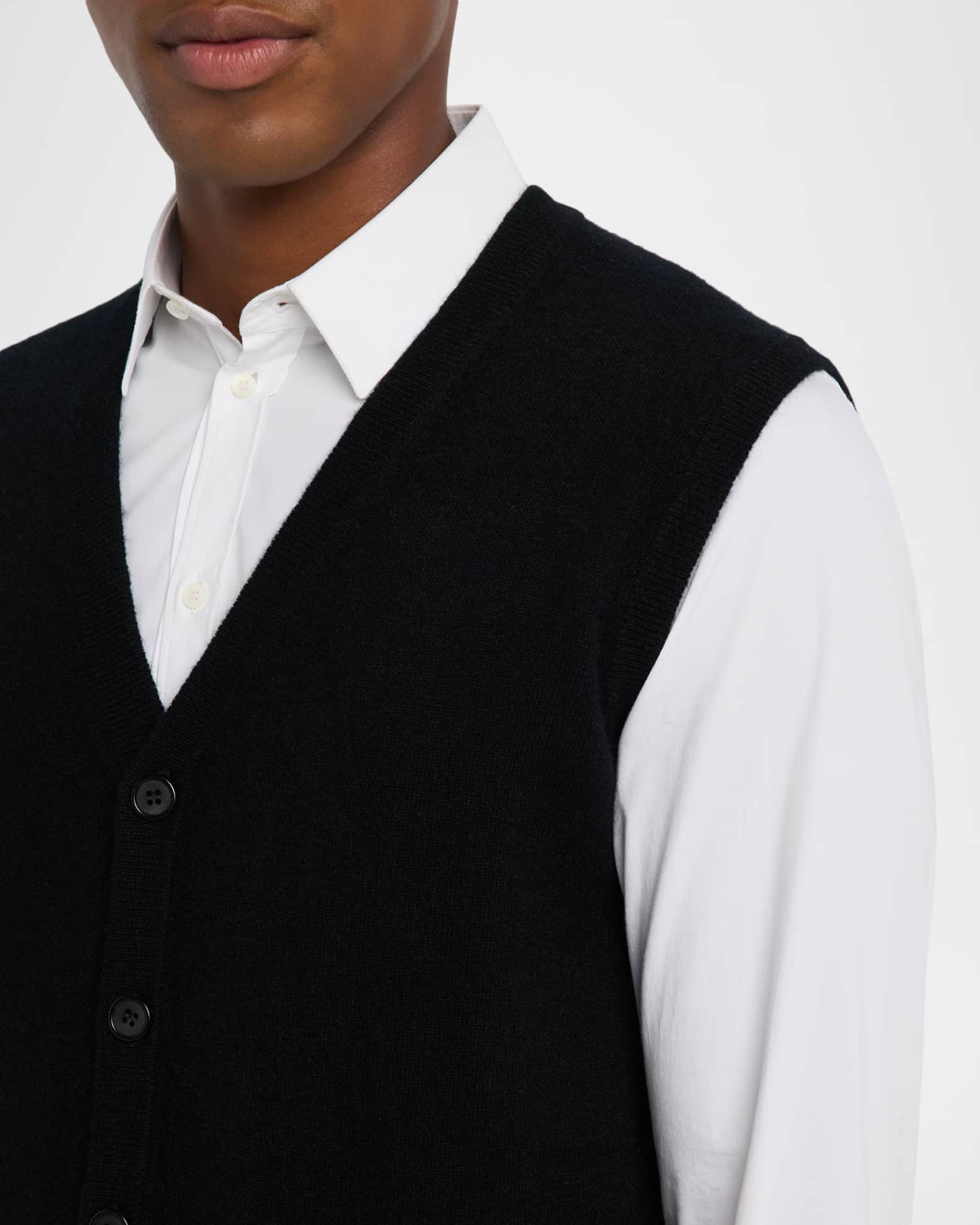 Neiman Marcus Men's Cashmere Button-Front Vest | Neiman Marcus